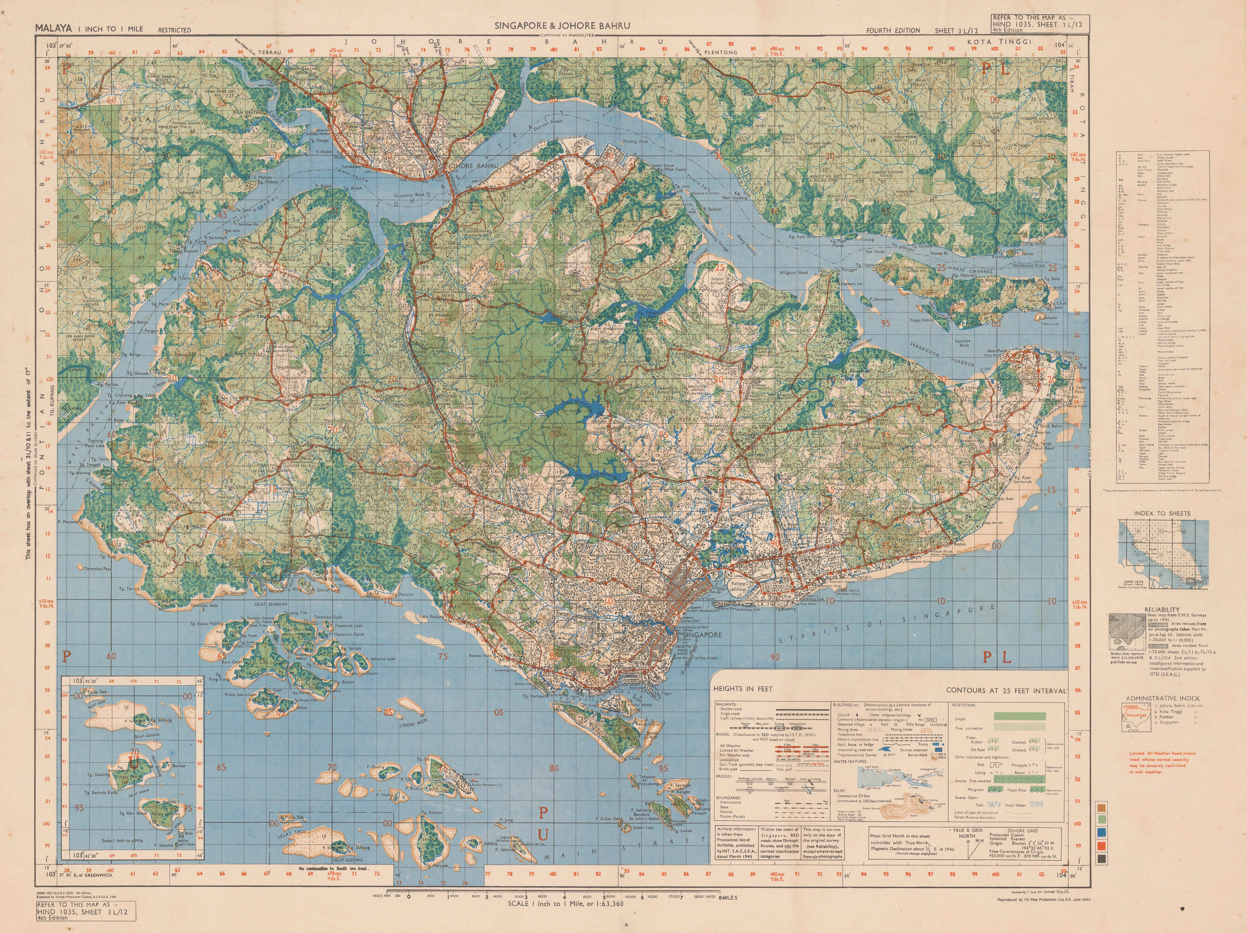 Geographical Section, General Staff (GSGS), Singapore & Johore Bahru ...