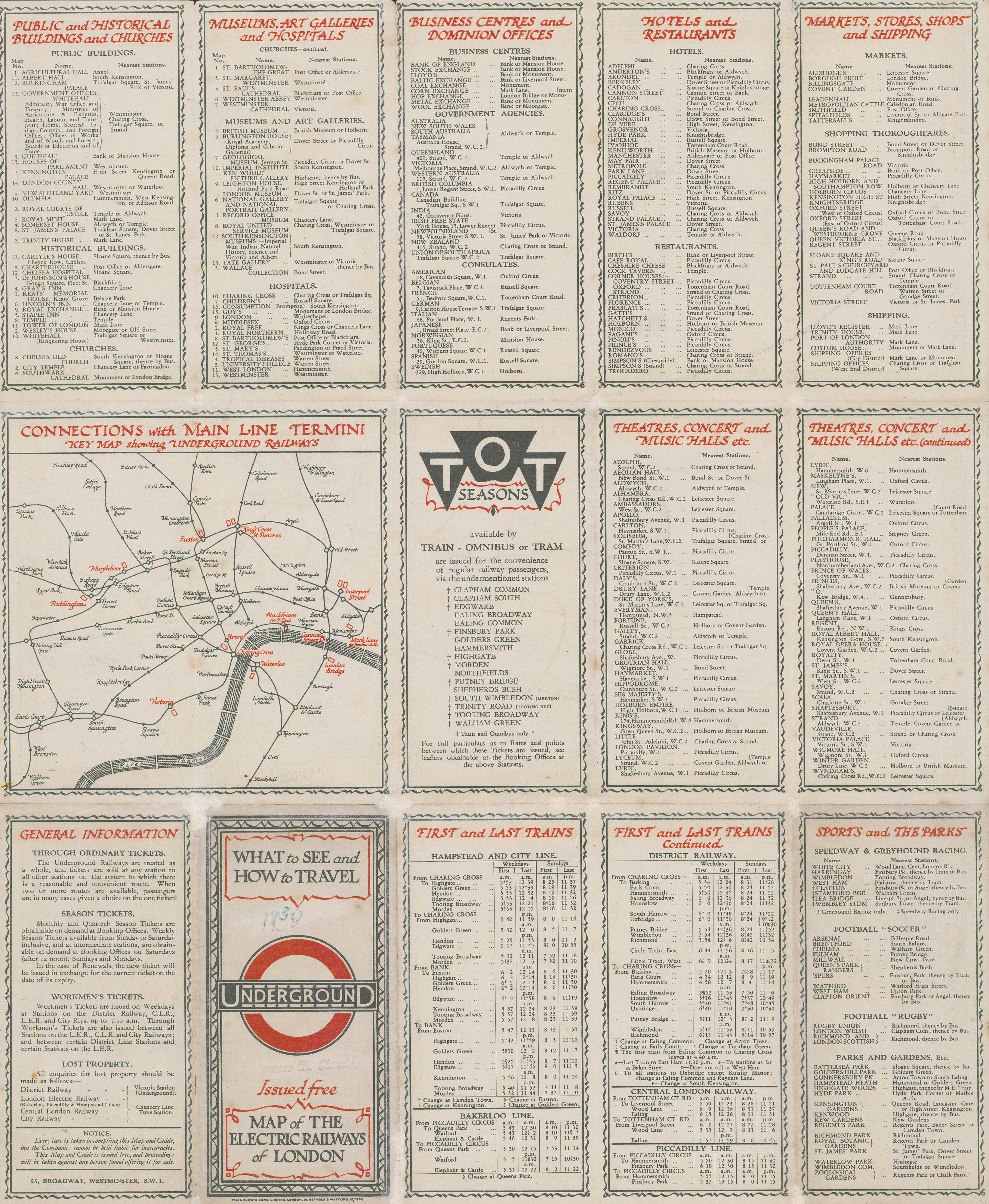 E.G. Perman, Underground Railways of London, 1928 | The Map House