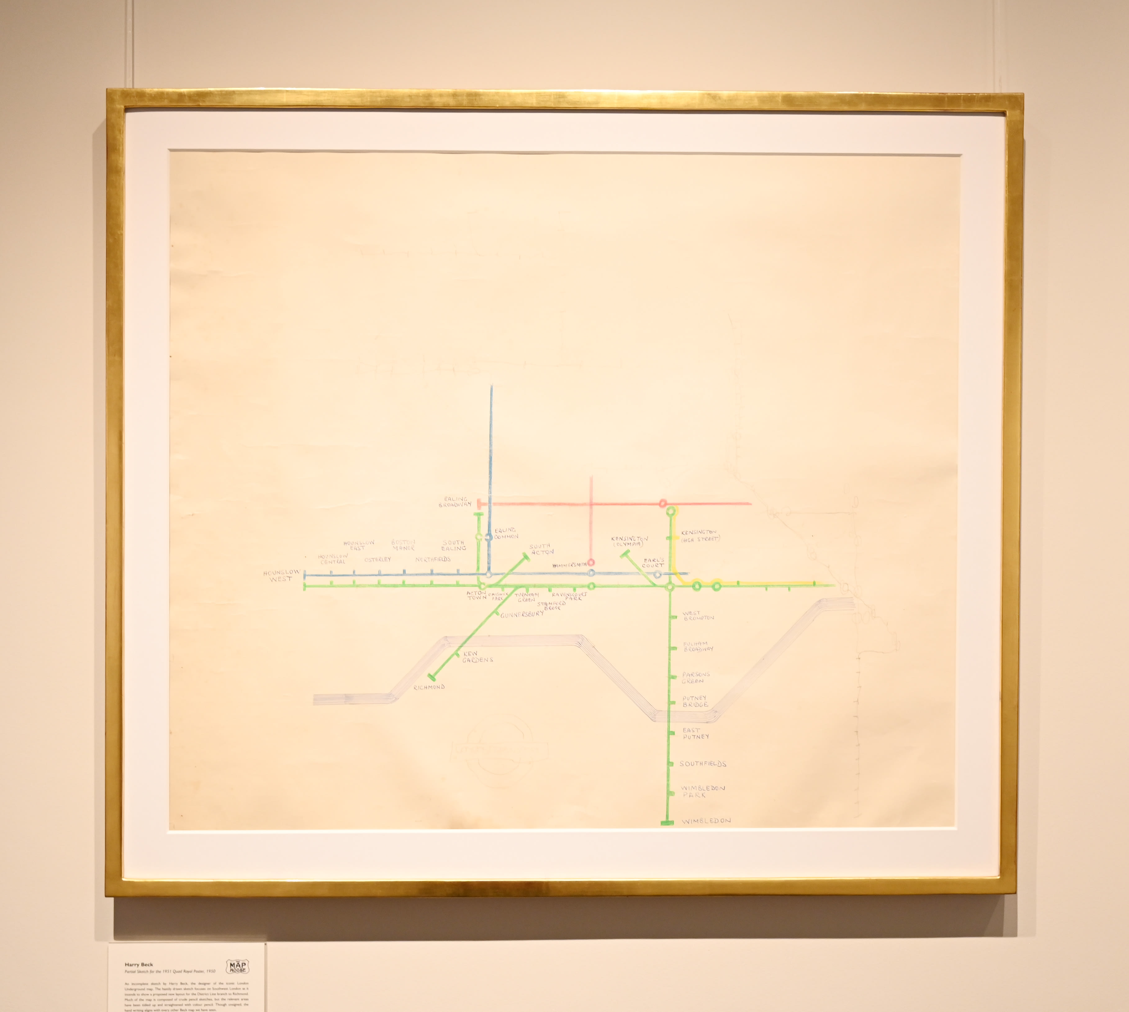 Harry Beck, Partial Sketch for the 1951 Quad Royal Poster, 1950 | The ...