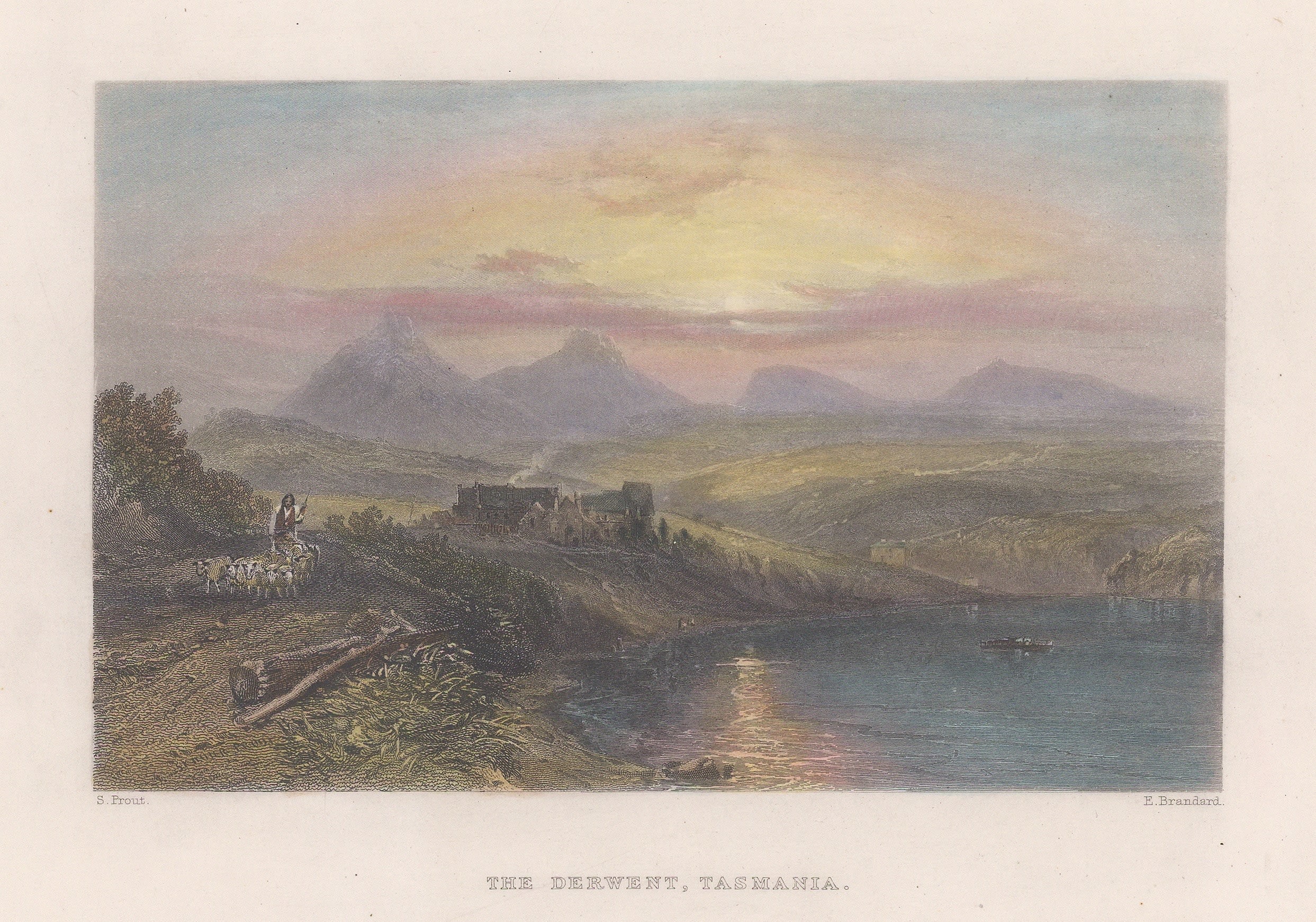 Edwin Booth, Australia - Tasmania, Derwent, 1873 | The Map House