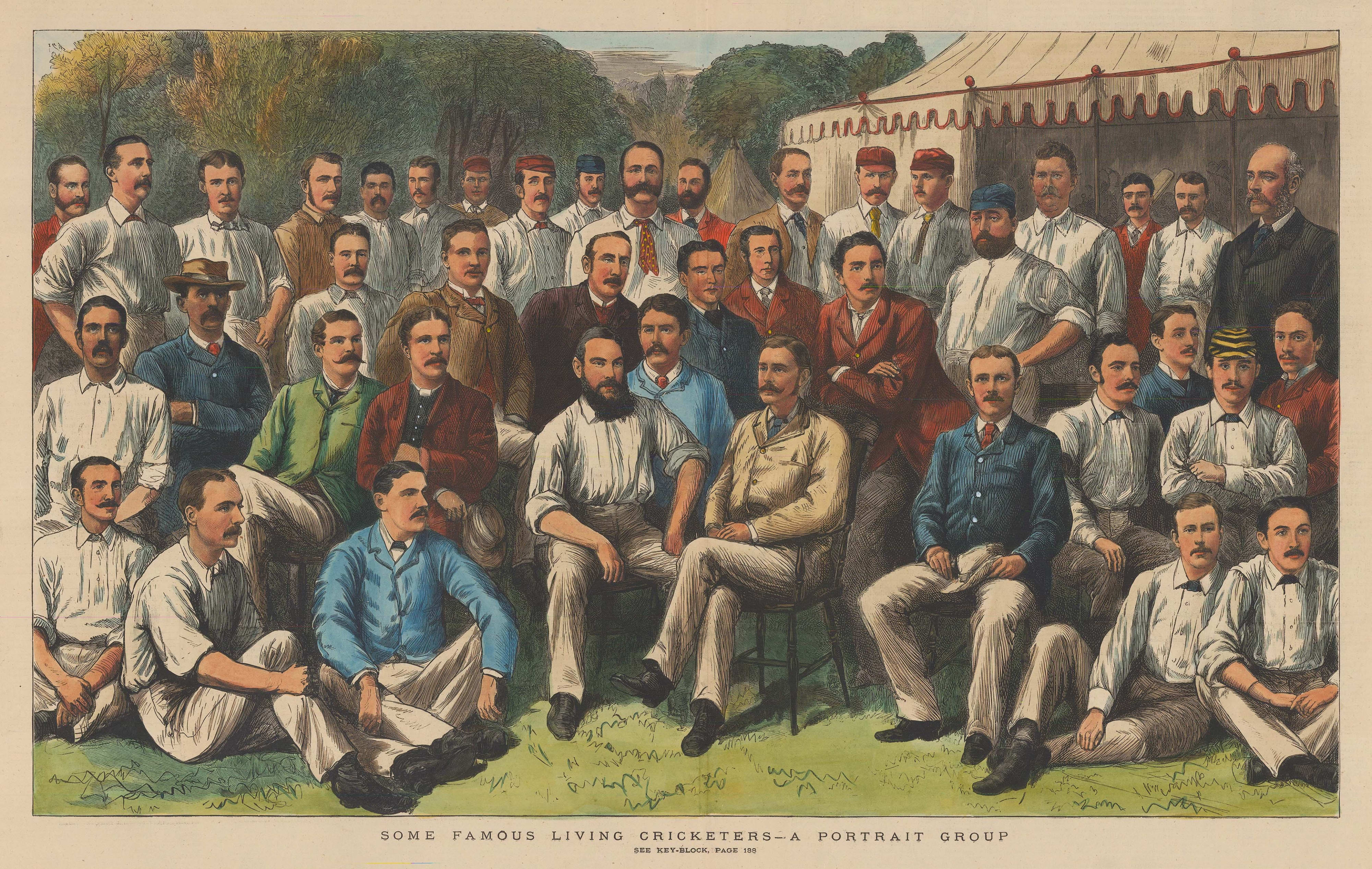 The Graphic Magazine, Cricket - Portrait, 1883 | The Map House