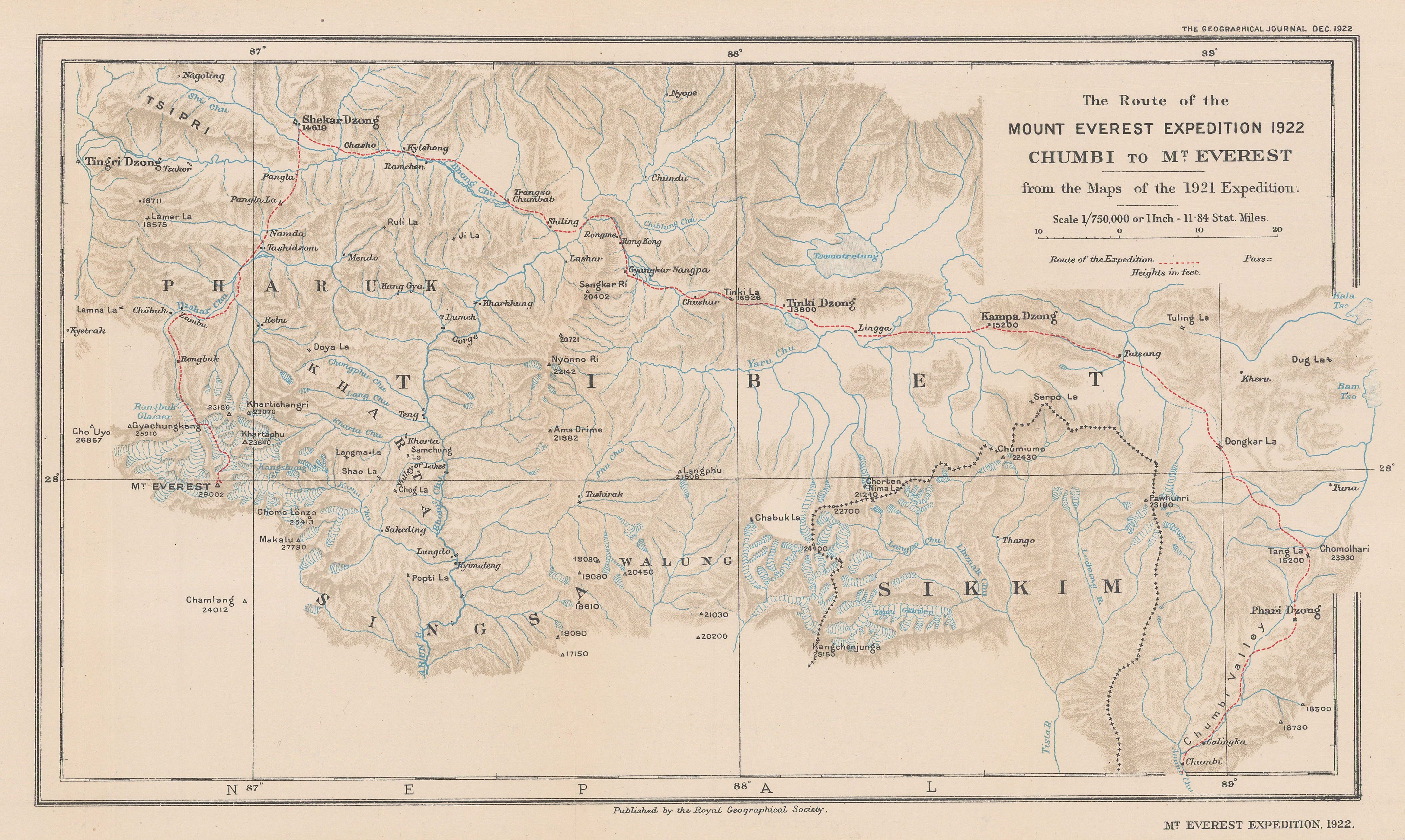 Royal Geographical Society (RGS), The Route of the Mount Everest ...