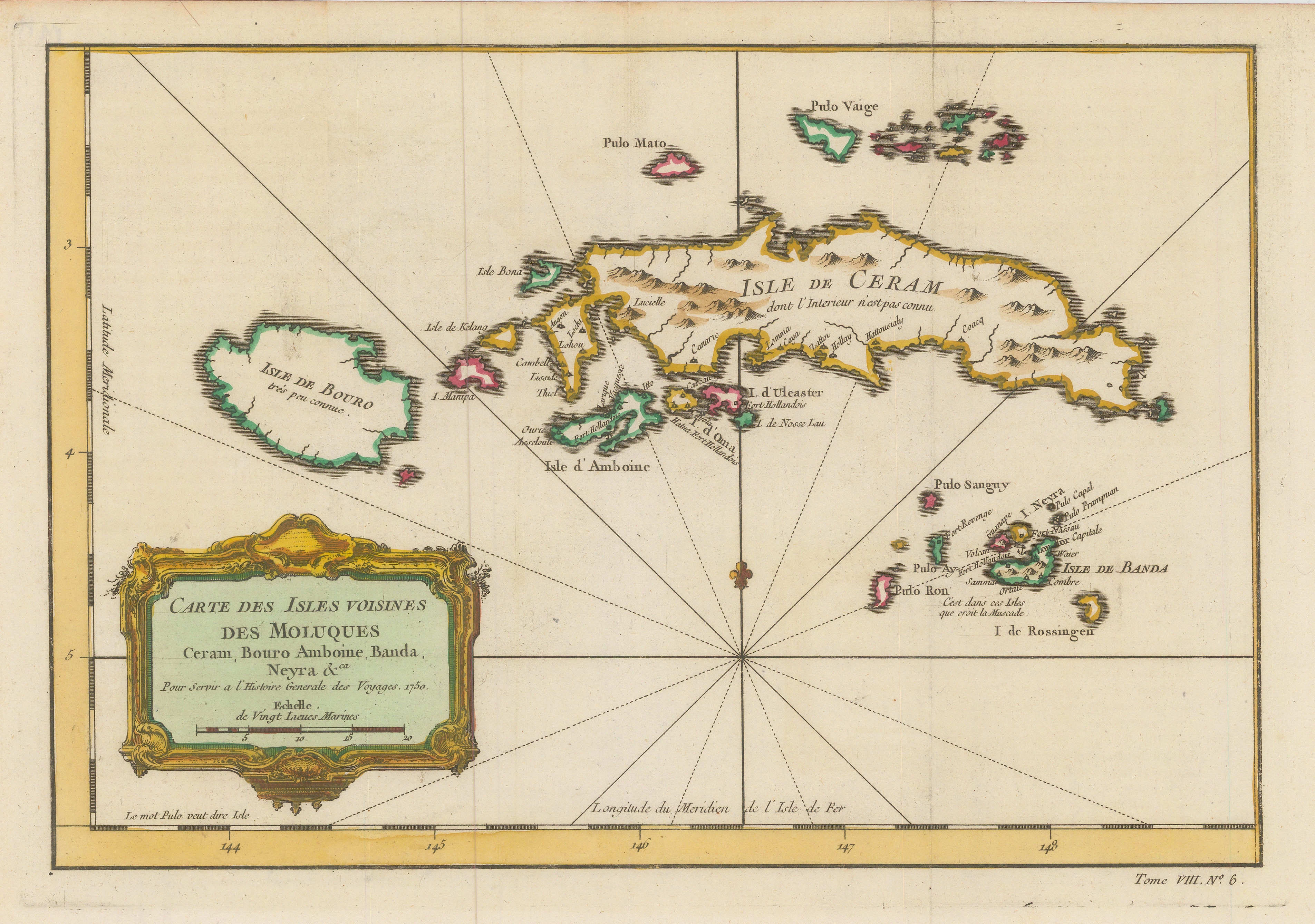 Jacques-Nicolas Bellin, Ceram, Buru, Ambon and Banda Neira, 1750 | The ...