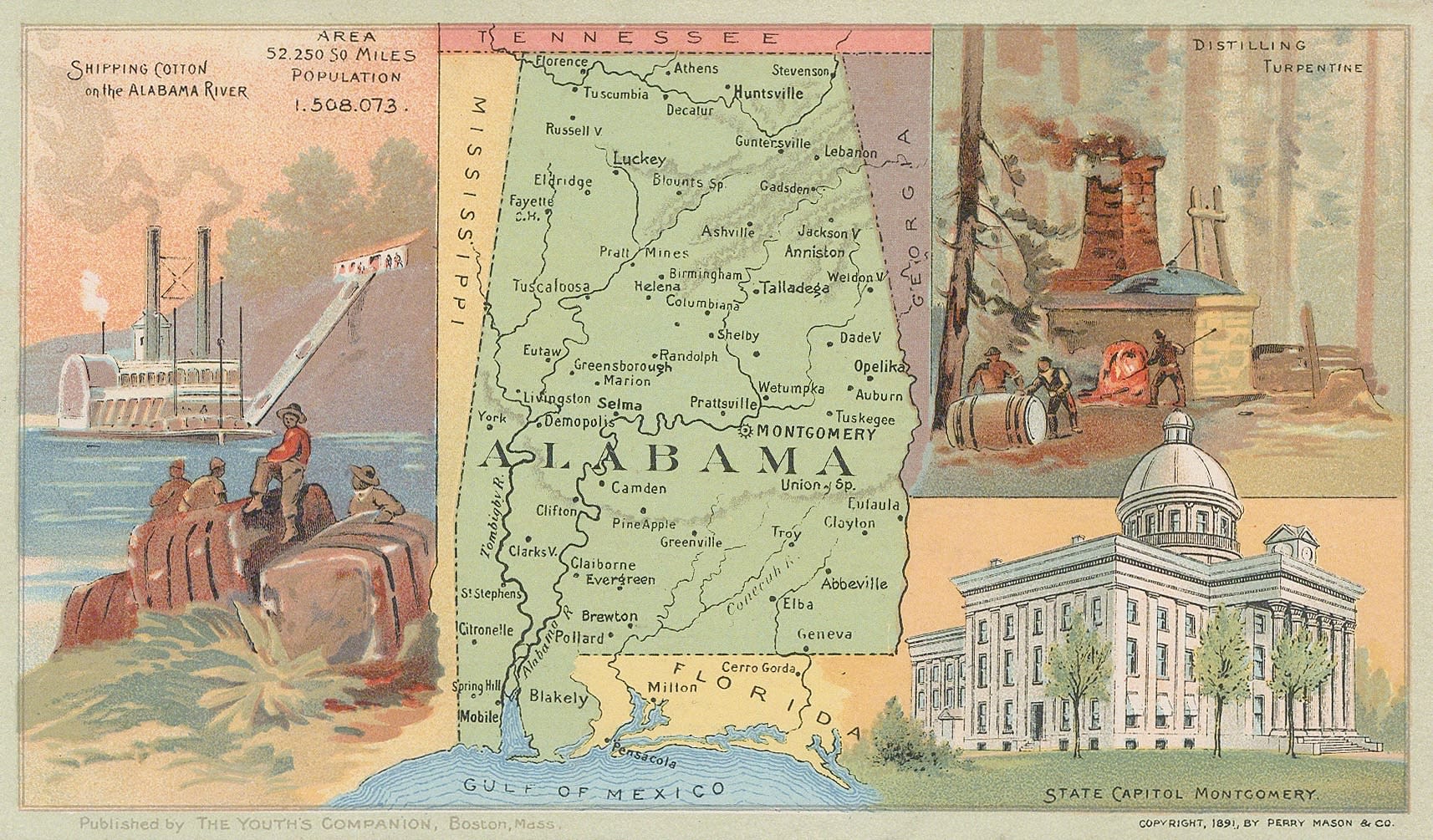 Perry Mason & Co., Alabama, 1891 | The Map House