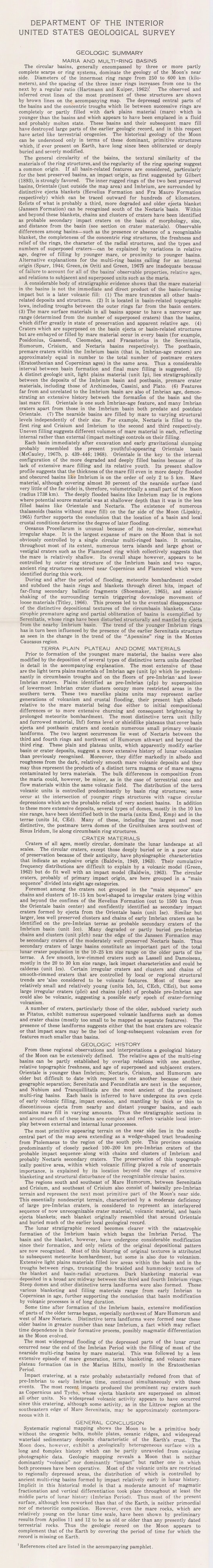 United States Geological Survey (USGS), Geologic Map of the Moon, 1971 ...