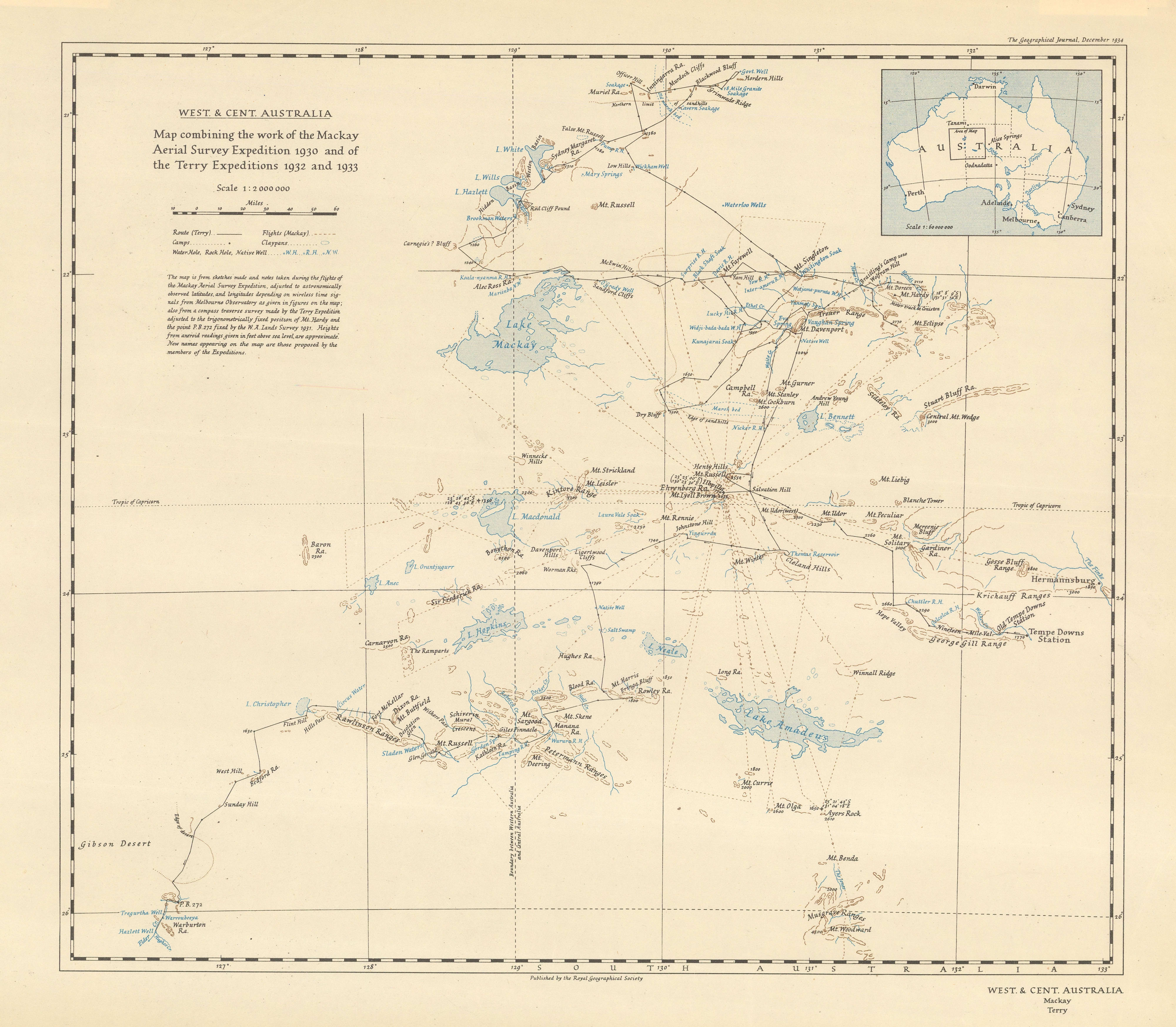 Royal Geographical Society (RGS), Mackay and Terry Expeditions in ...