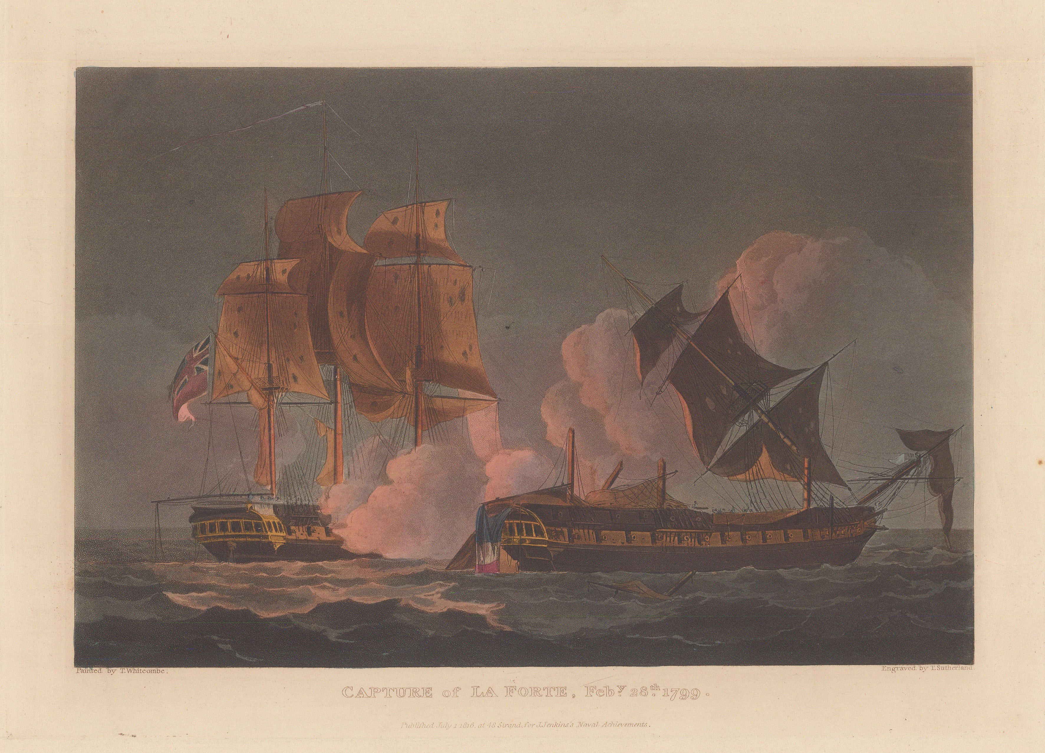 James Jenkins, Capture of La Forte by HMS Sybille, 1816 | The Map House