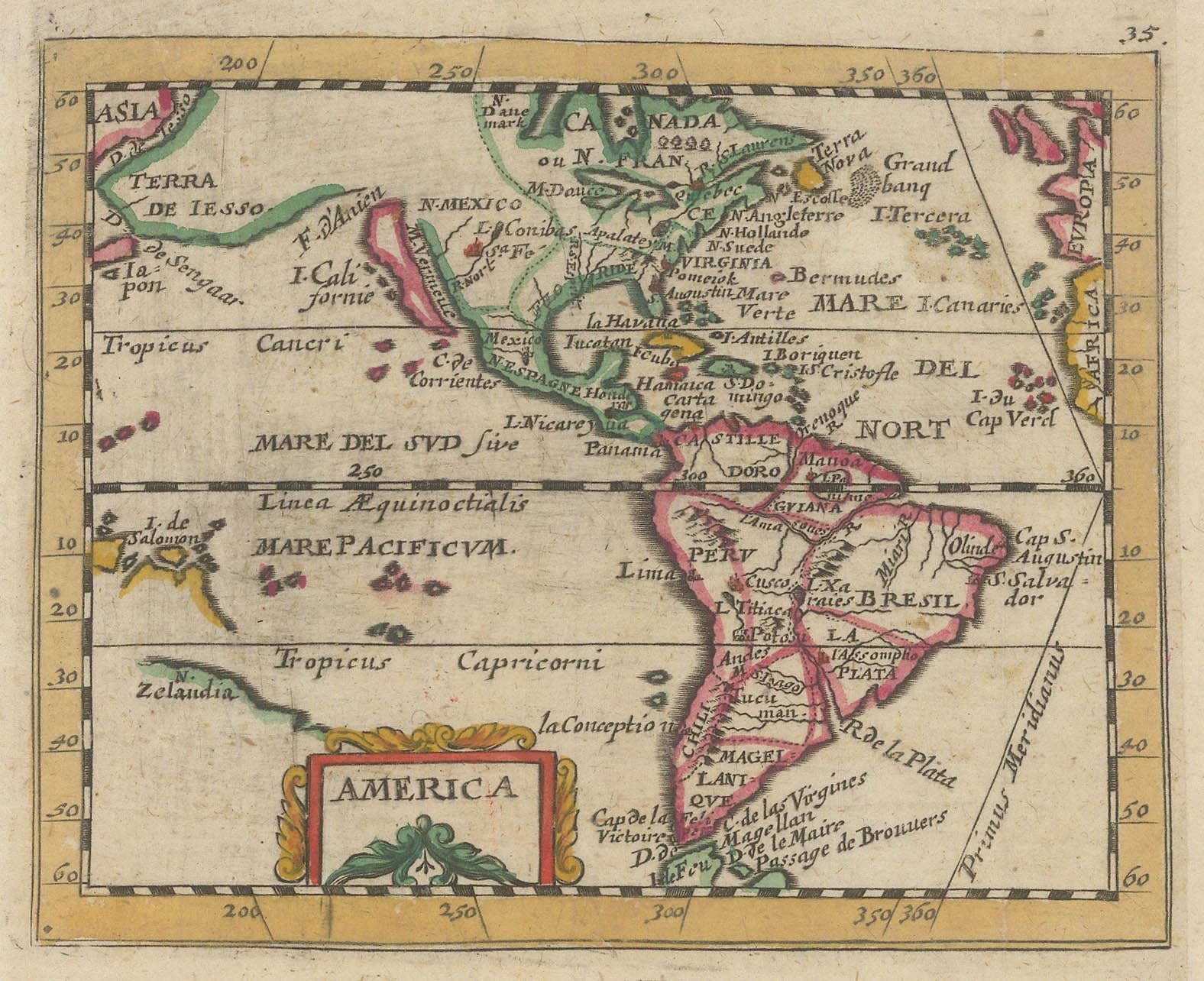 Pierre Duval, America, 1681 | The Map House