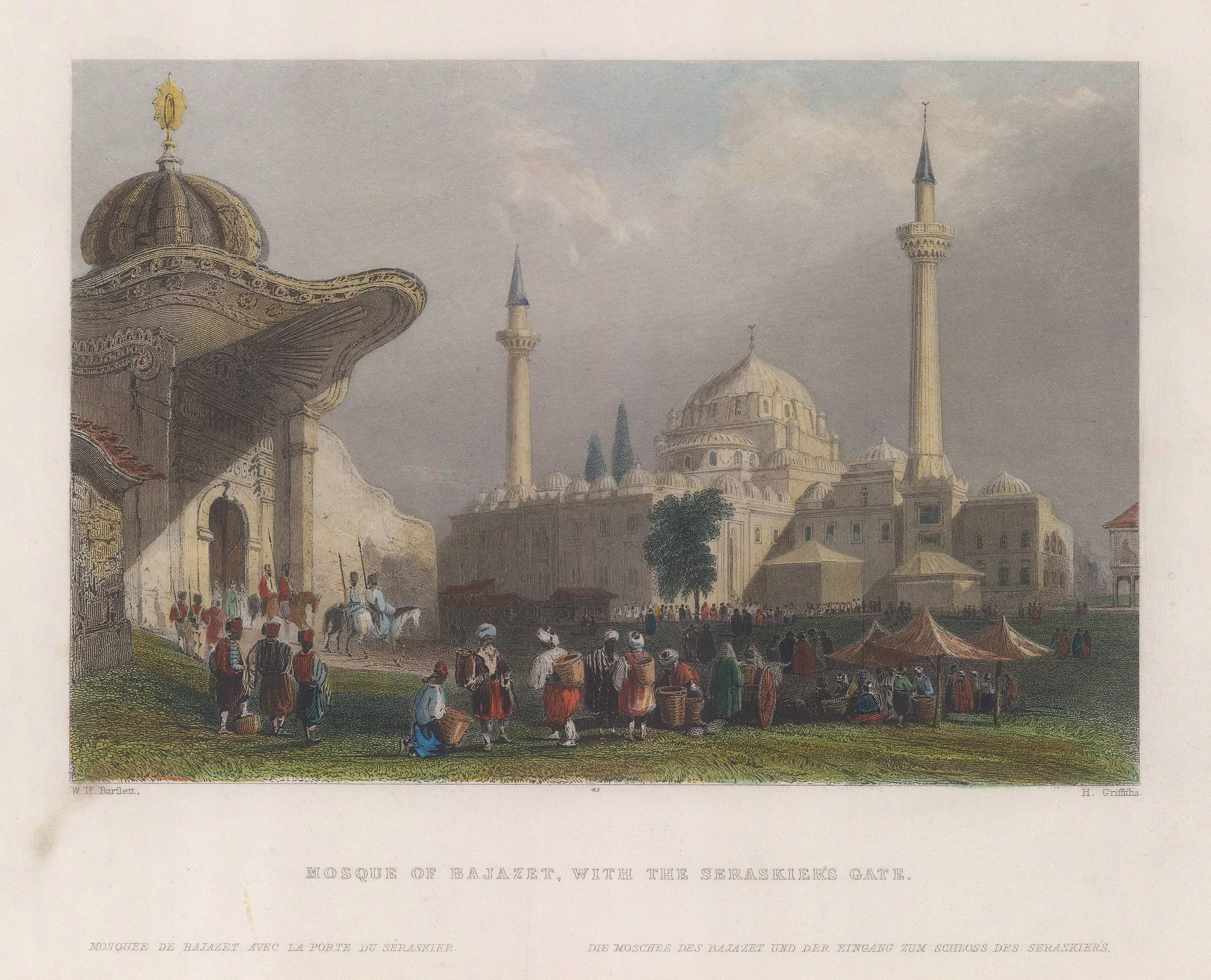 William Bartlett, Turkey - Istanbul / Constantinople, Mosque of Bajazet ...