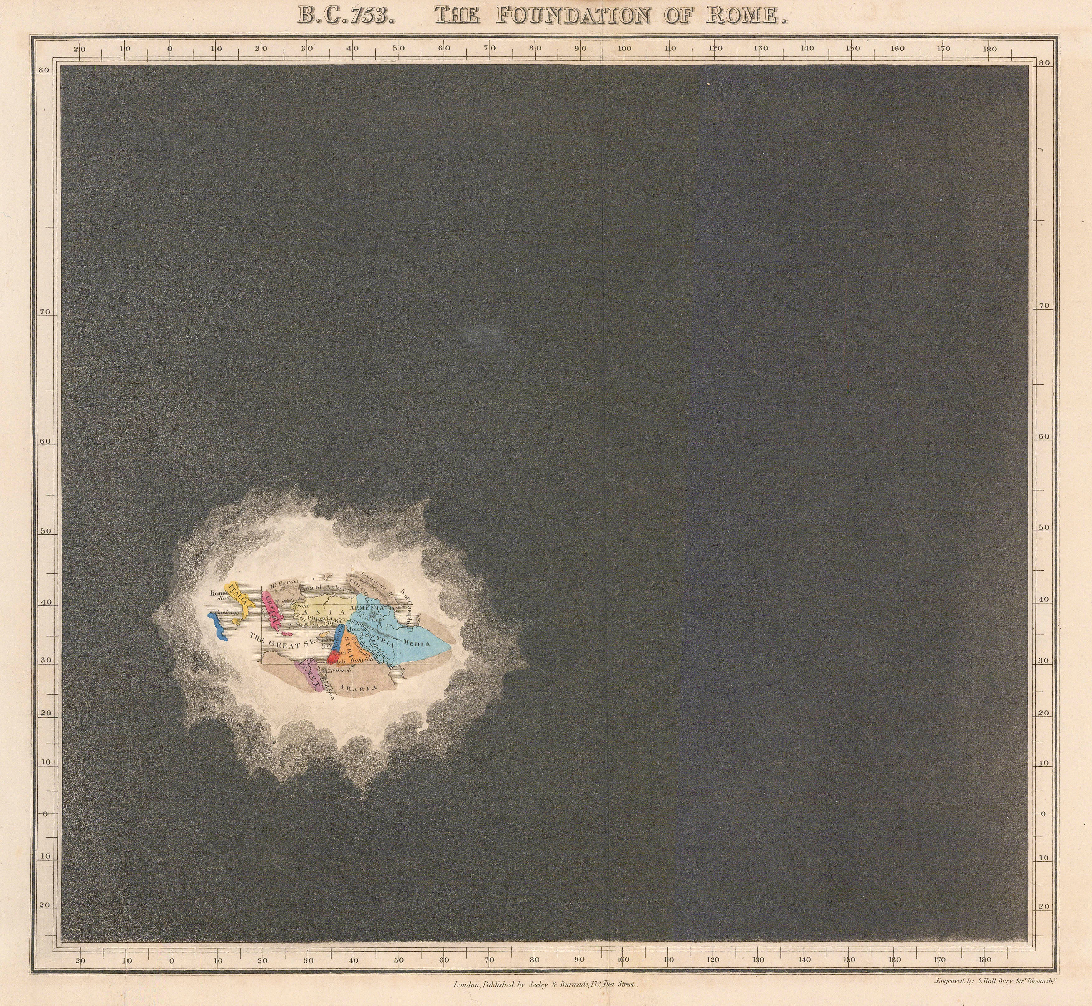 Edward Quin, B.C. 753 The Foundation of Rome , 1836 | The Map House