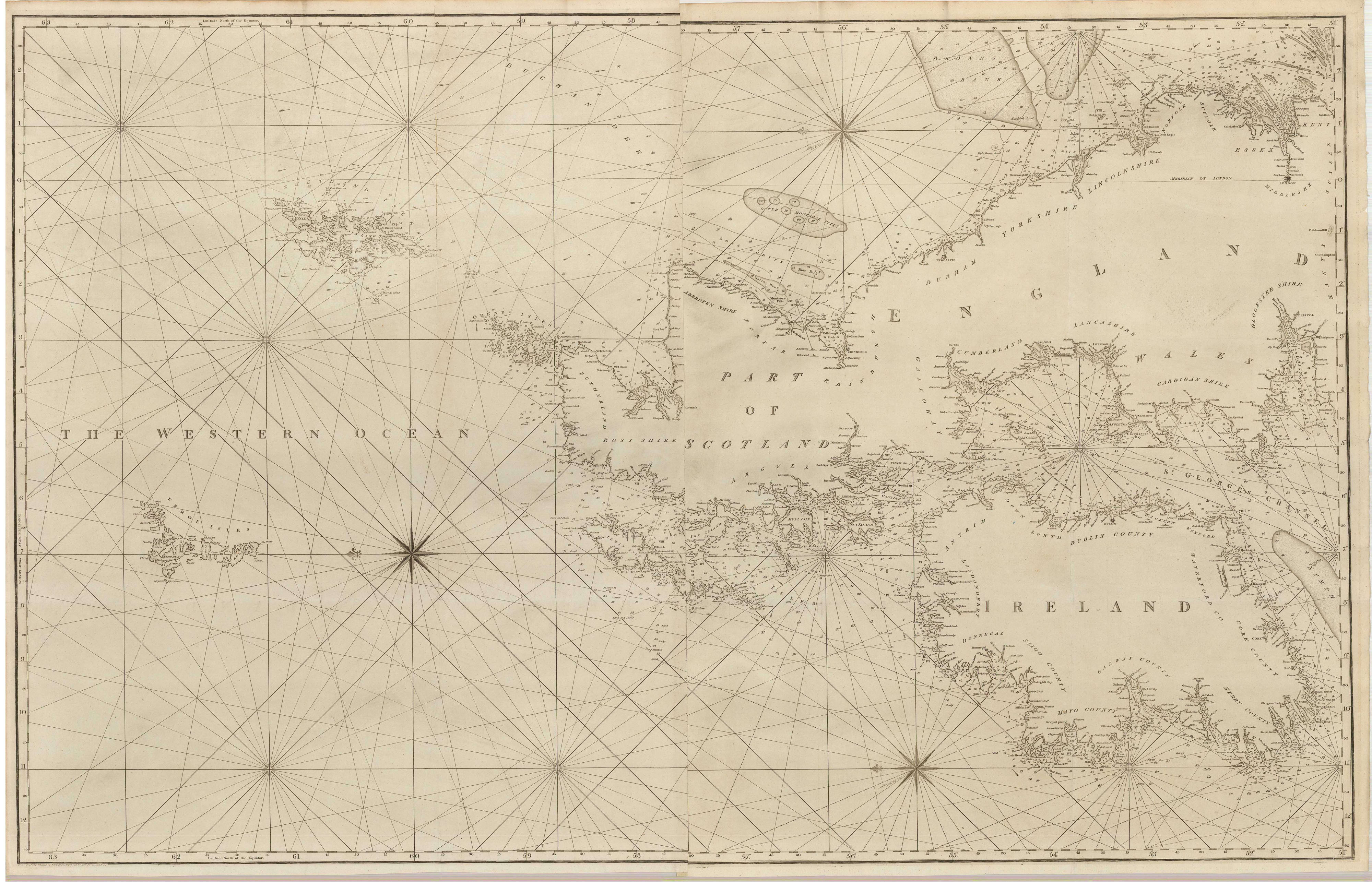 William Heather, Sea Chart of the British Isles, 1804 | The Map House