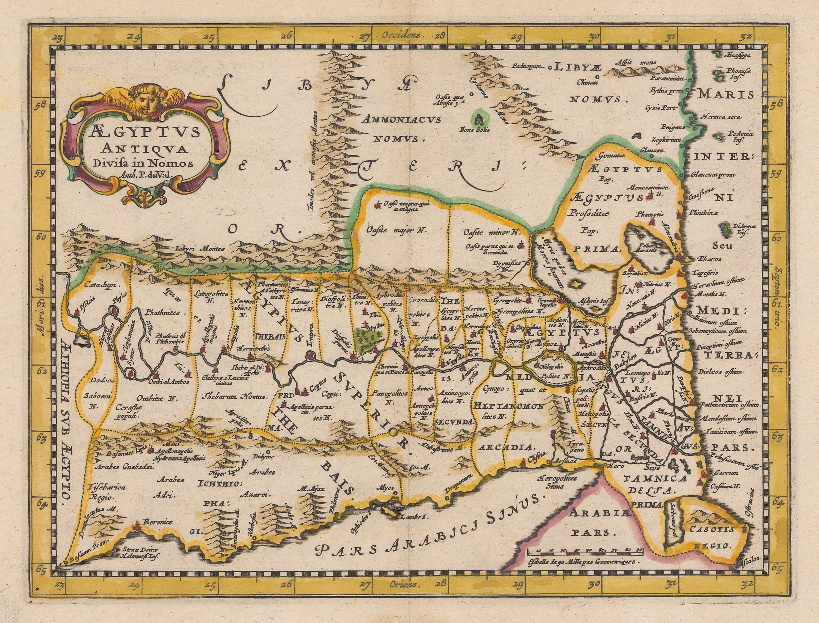 Jan Jansson, Ancient Egypt, 1661 | The Map House