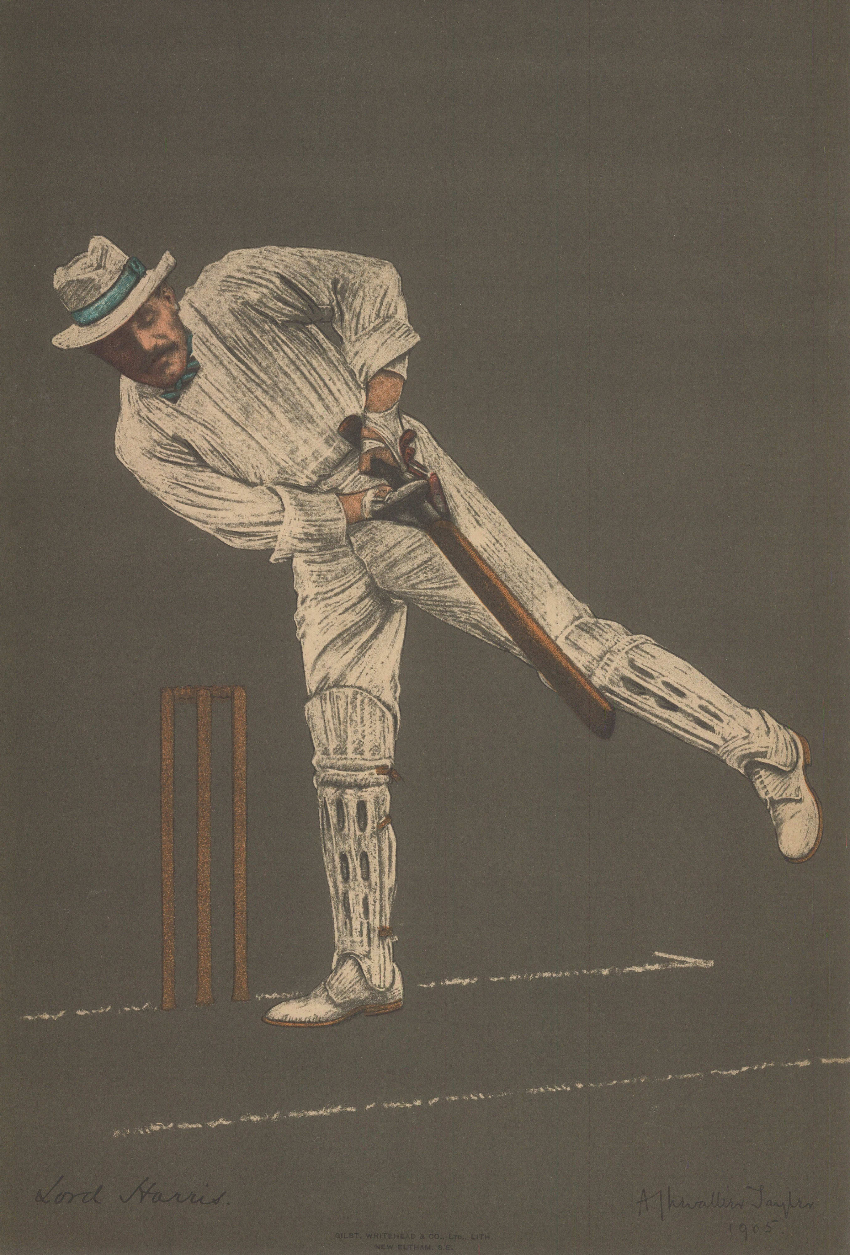 Albert Tayler, Cricket - Portrait, Lord Harris, 1905 | The Map House