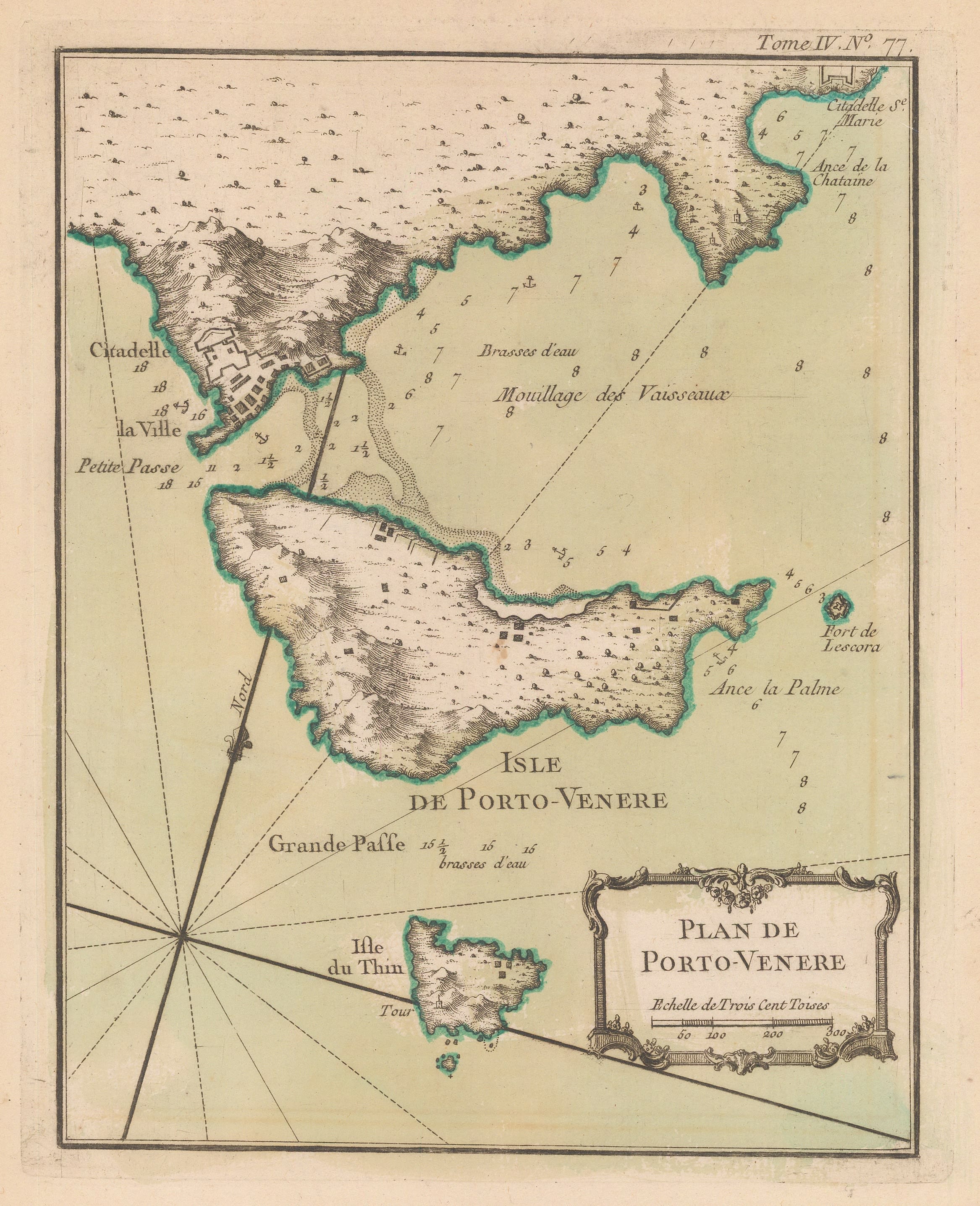 Jacques-Nicolas Bellin, Porto Venere, 1764 | The Map House