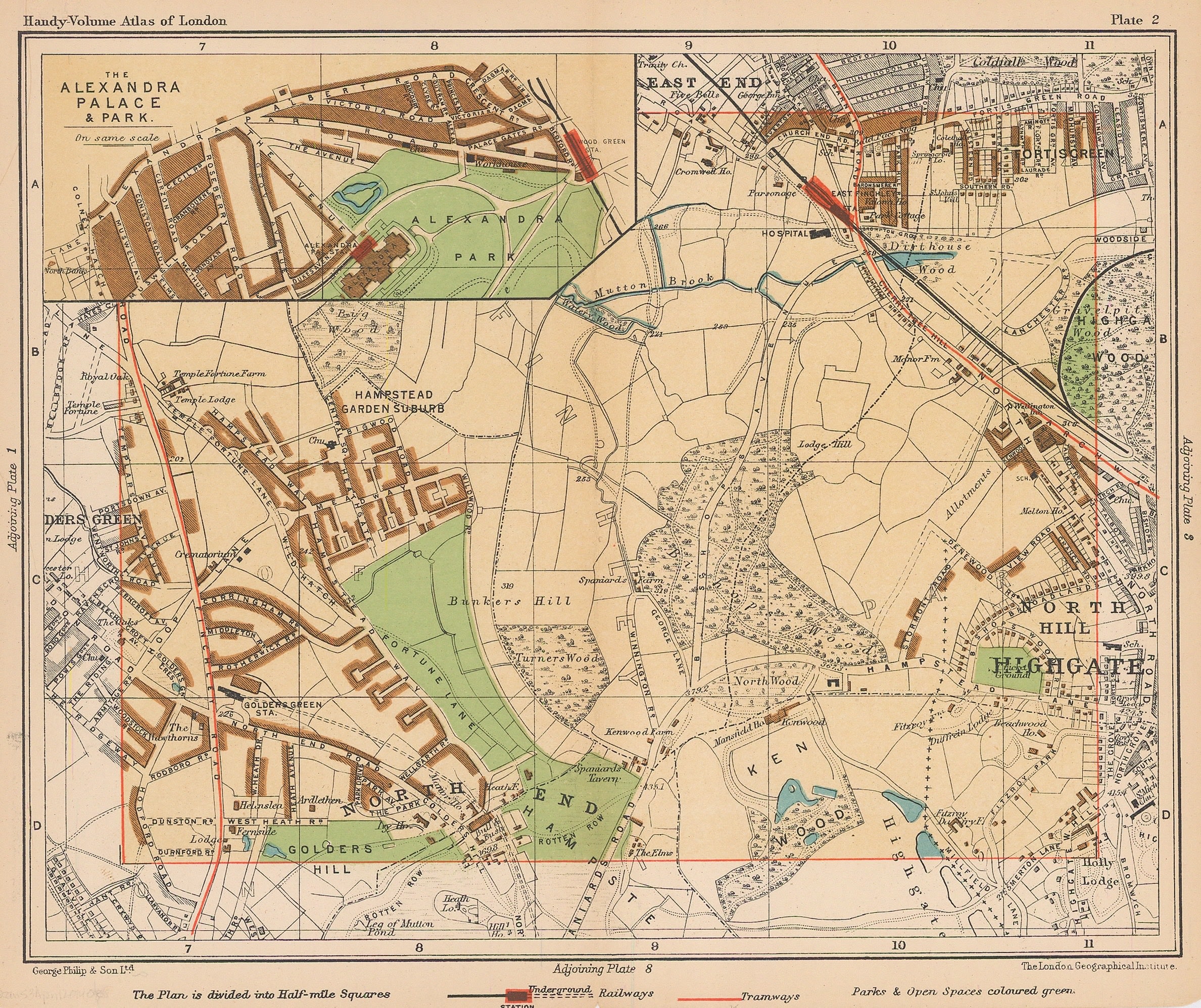 George Philip & Son Ltd., Highgate & Alexandra Palace, 1891 c. | The ...