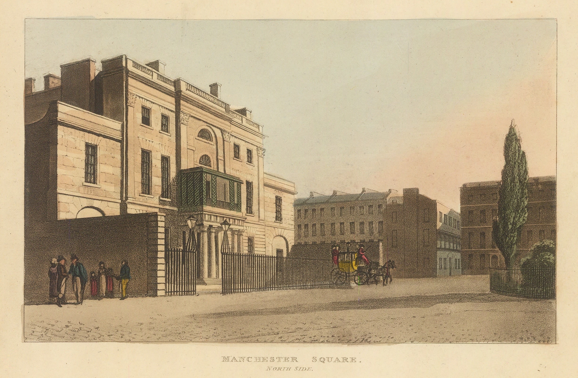 John Papworth, London - Manchester Square, 1816 | The Map House