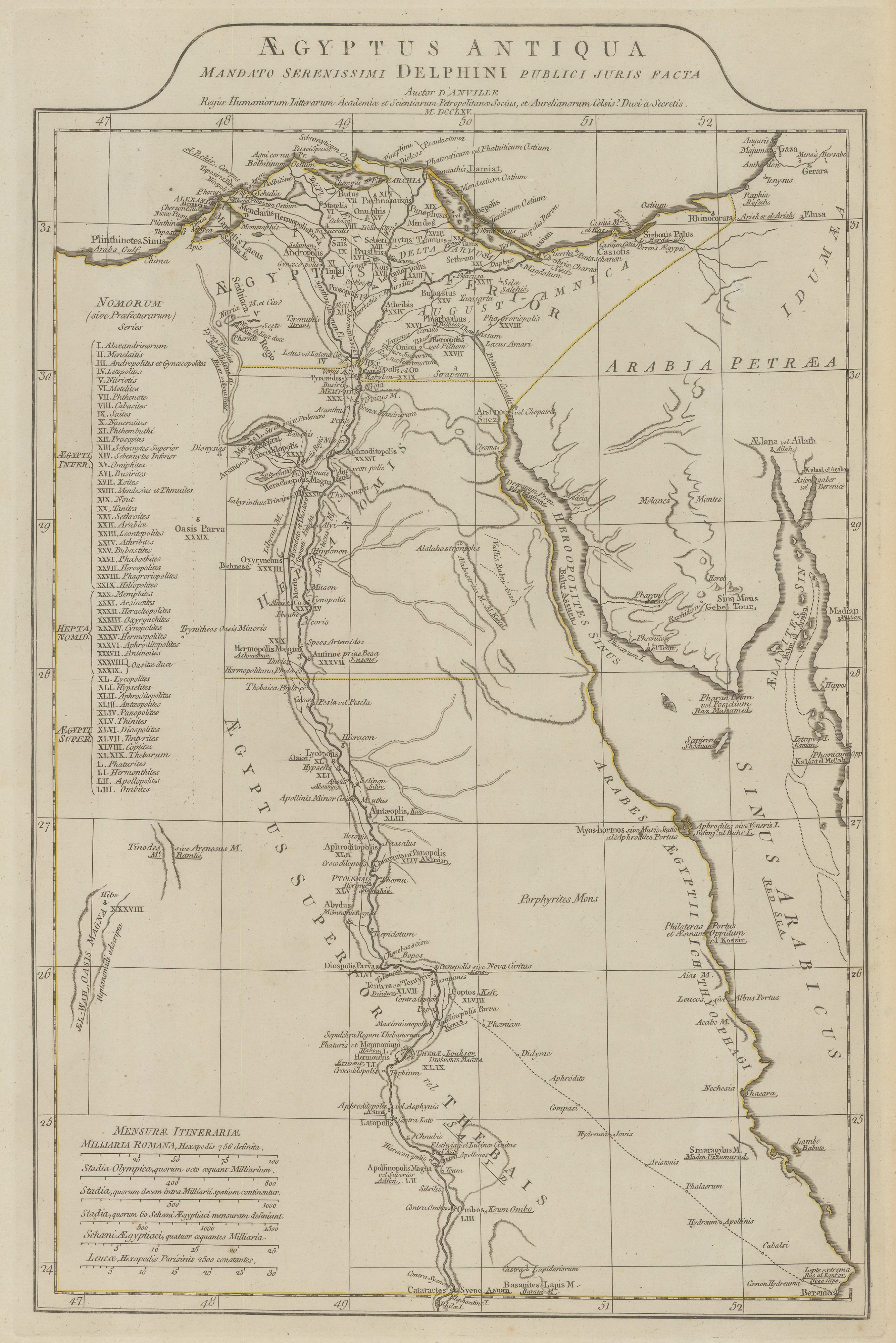 Robert Sayer, Aegyptus Antiqua, 1780 c. | The Map House