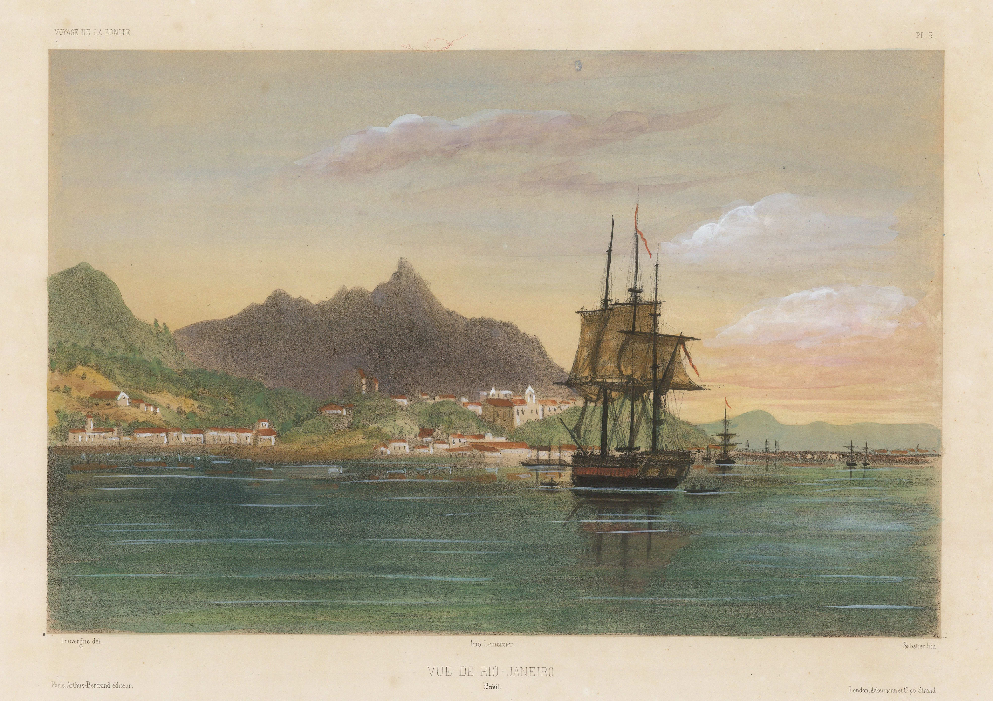 Auguste-Nicolas Vaillant, Brazil - Rio de Janeiro, 1850 c. | The Map House