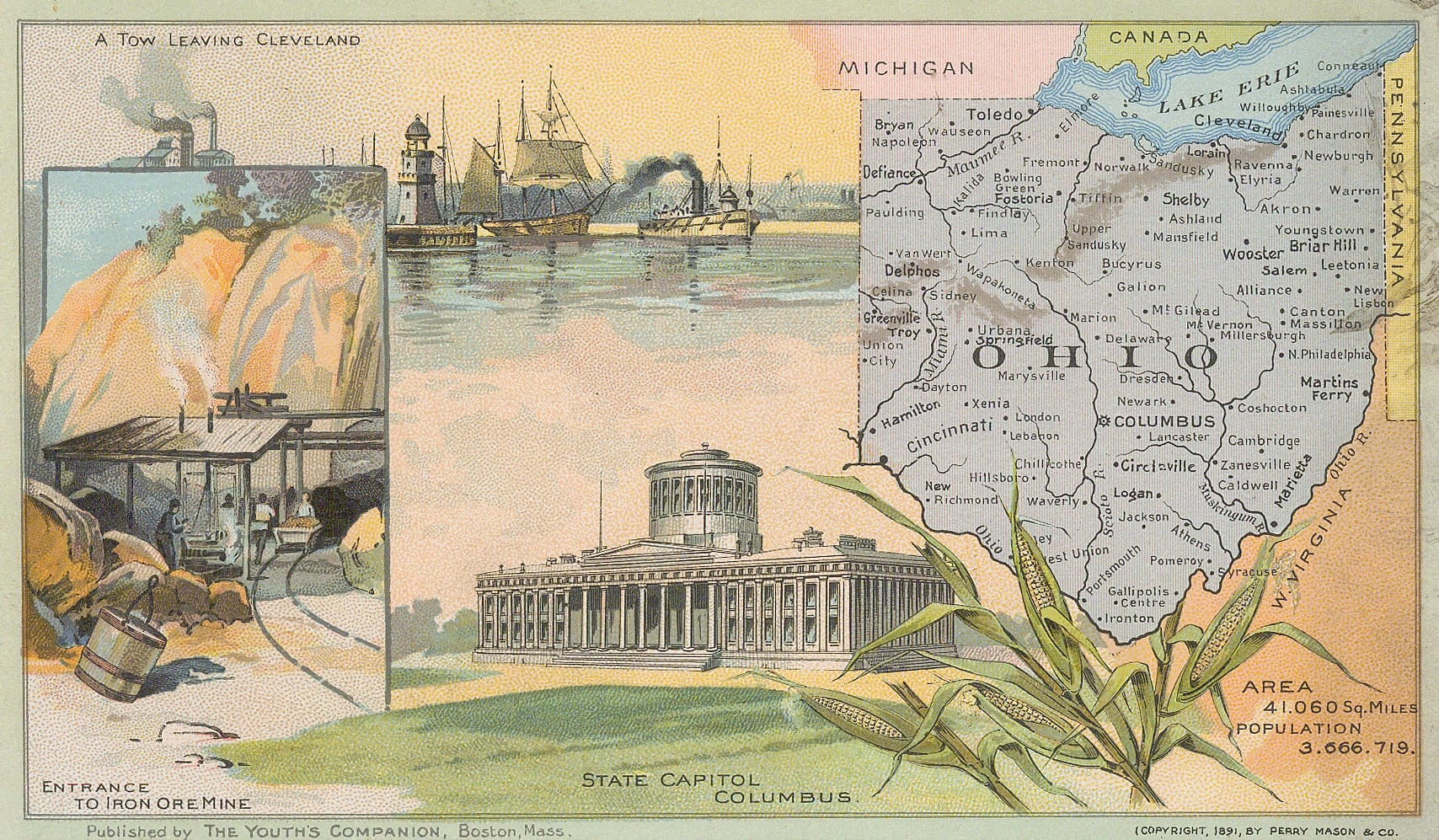 Perry Mason & Co., Ohio, 1891 | The Map House