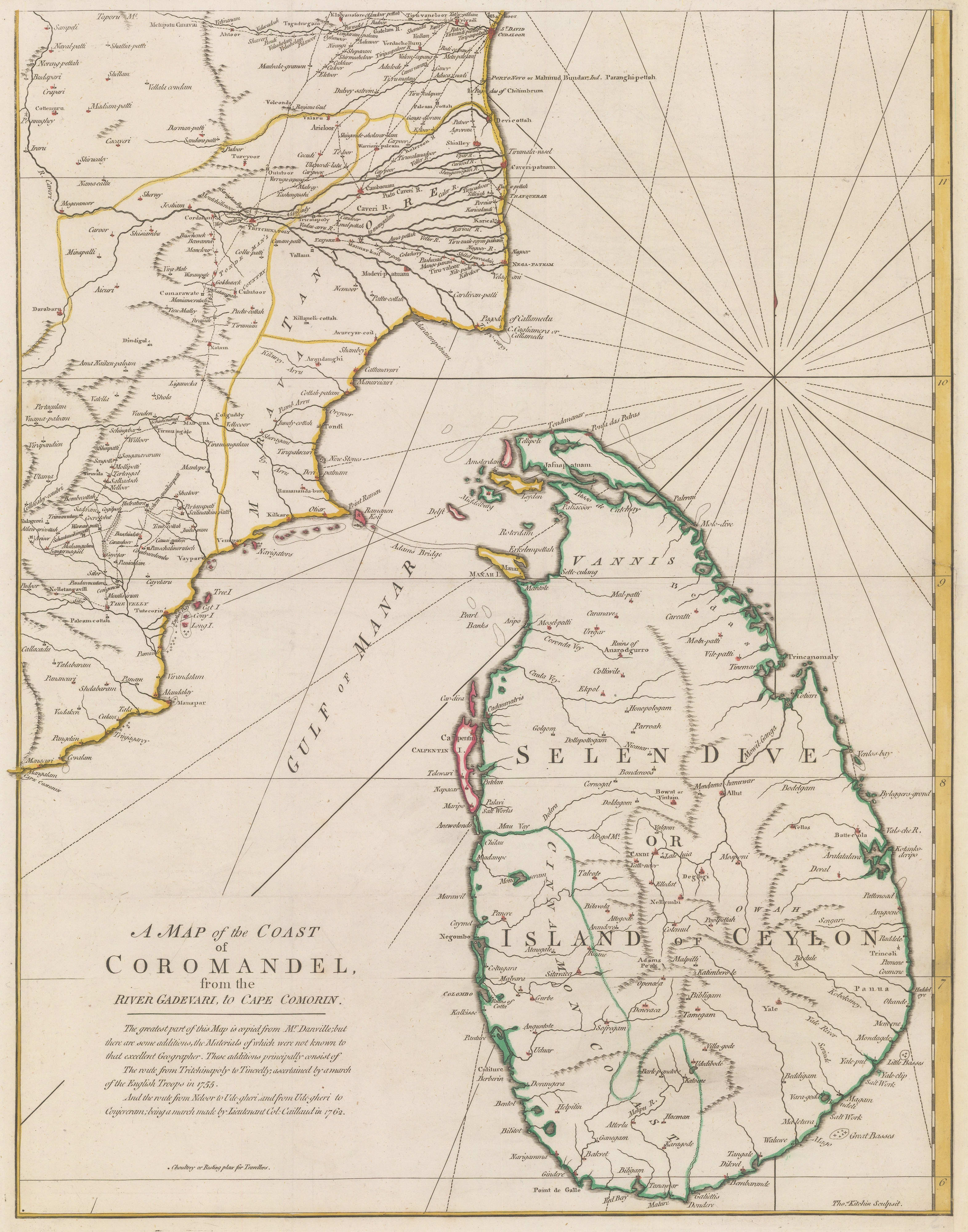 Robert Orme, Sri Lanka (Ceylon) and Coromandel coast , 1775 | The Map House
