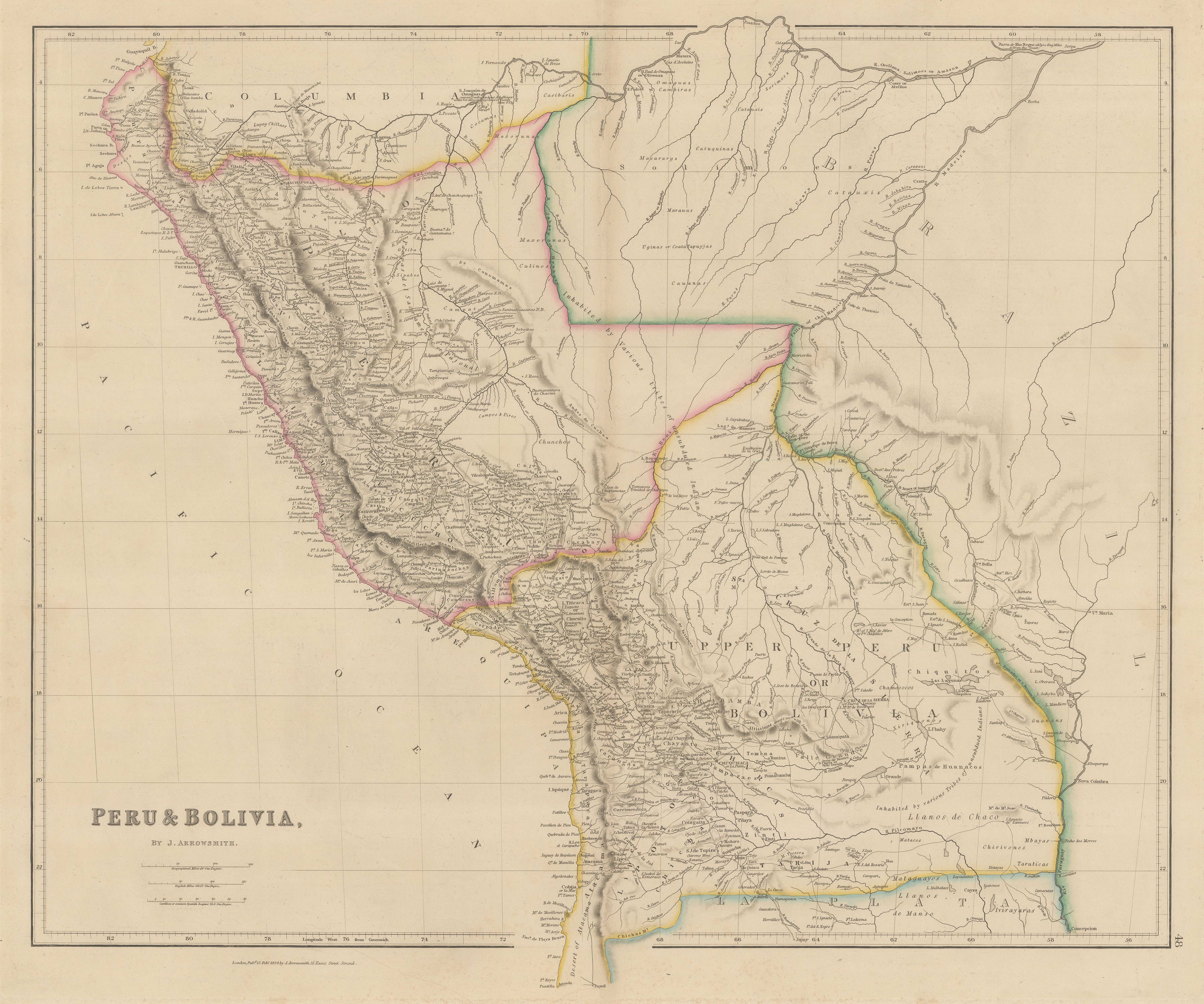 John Arrowsmith, Peru & Bolivia, 1834 | The Map House