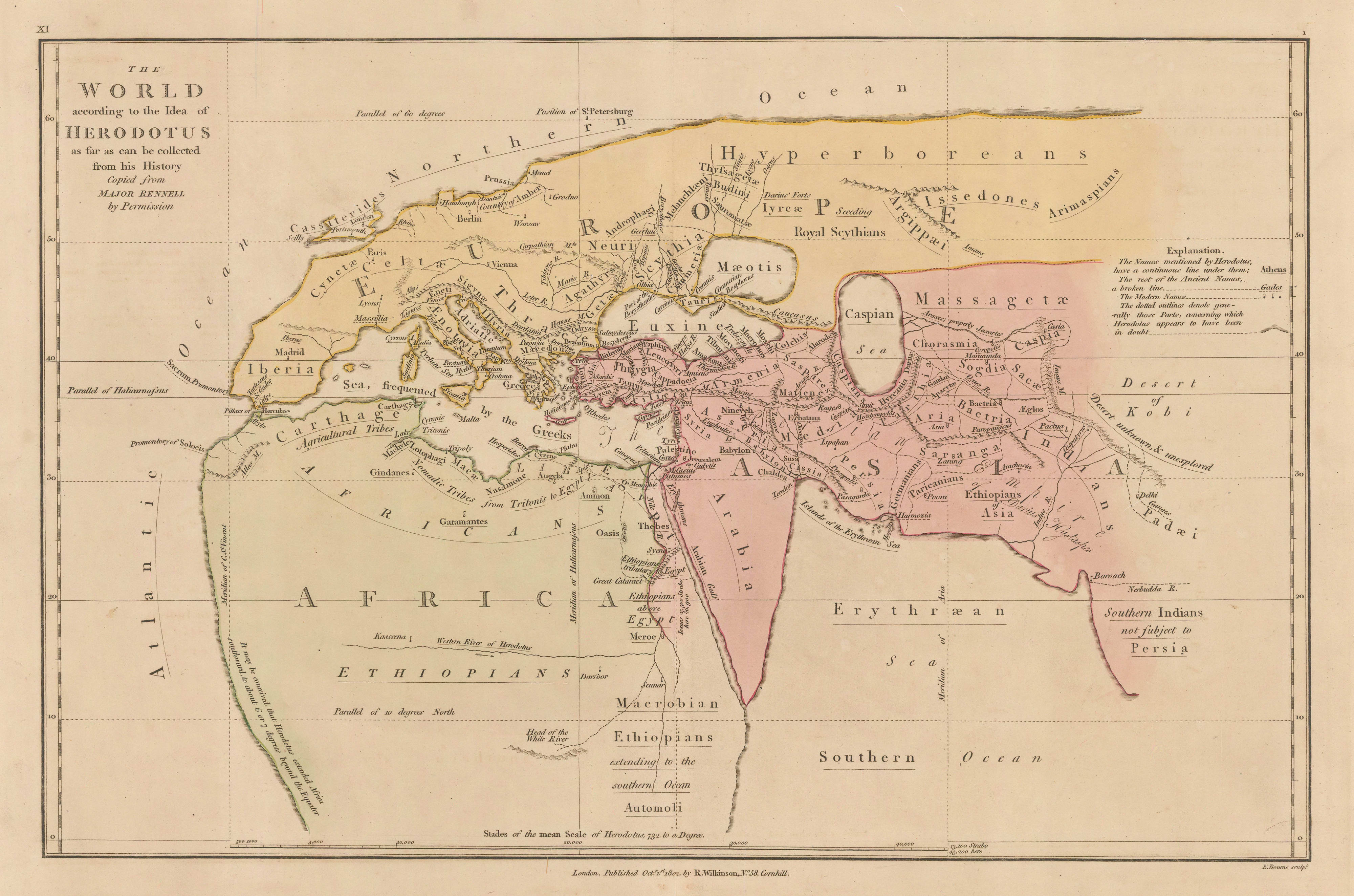 Robert Wilkinson, The Ancient World According to Herodotus, 1802 | The ...