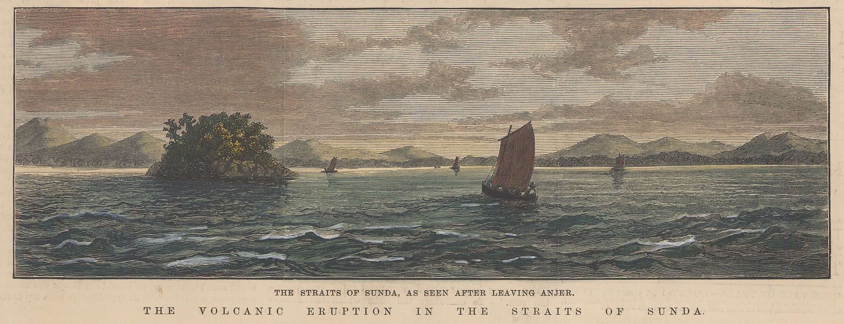 Illustrated London News (ILN), Indonesia - Java, Straits of Sunda, 1883 ...
