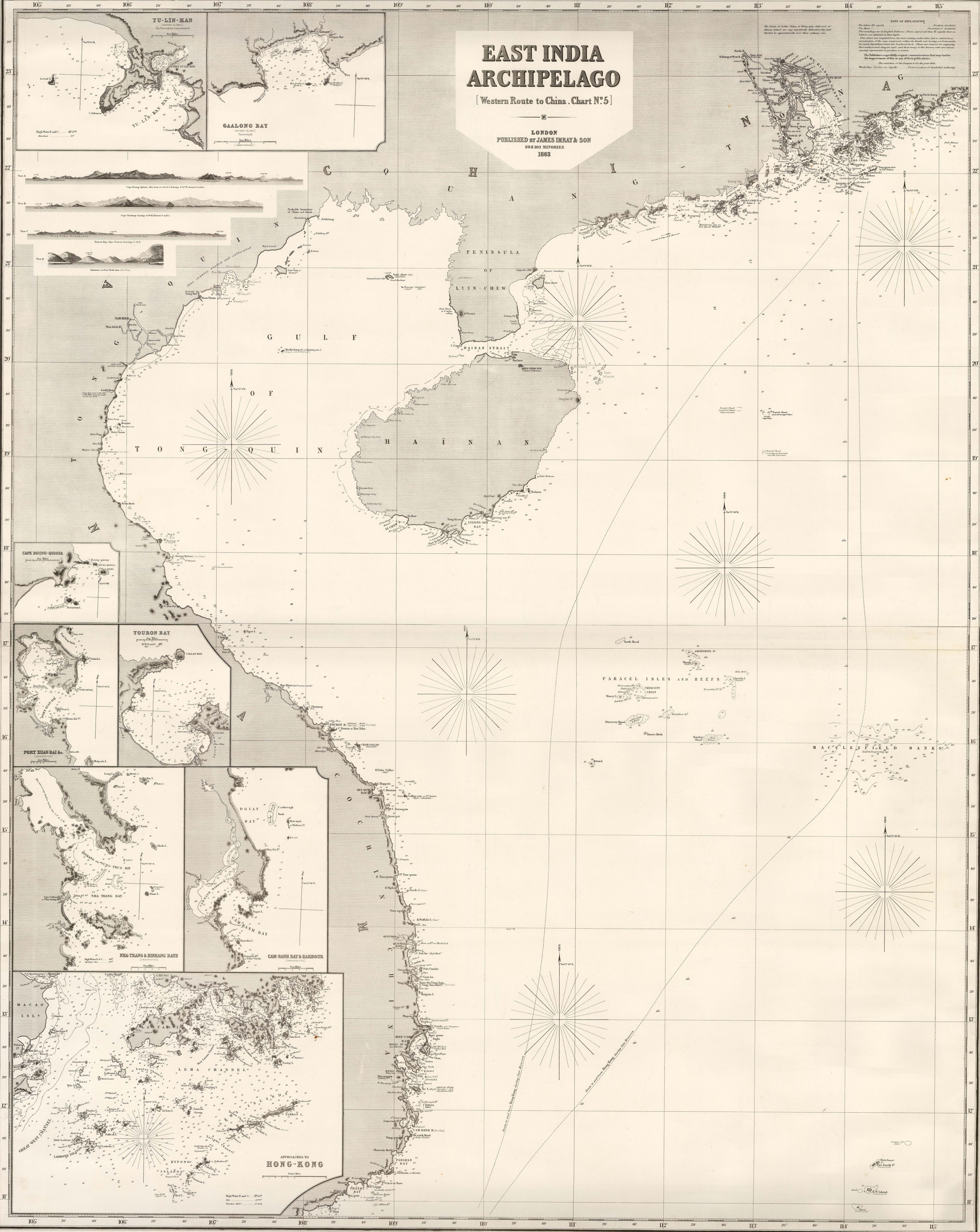 James Imray, East Indian Archipelago. (Western Route to China. Chart No. 5), 1863 | The Map House