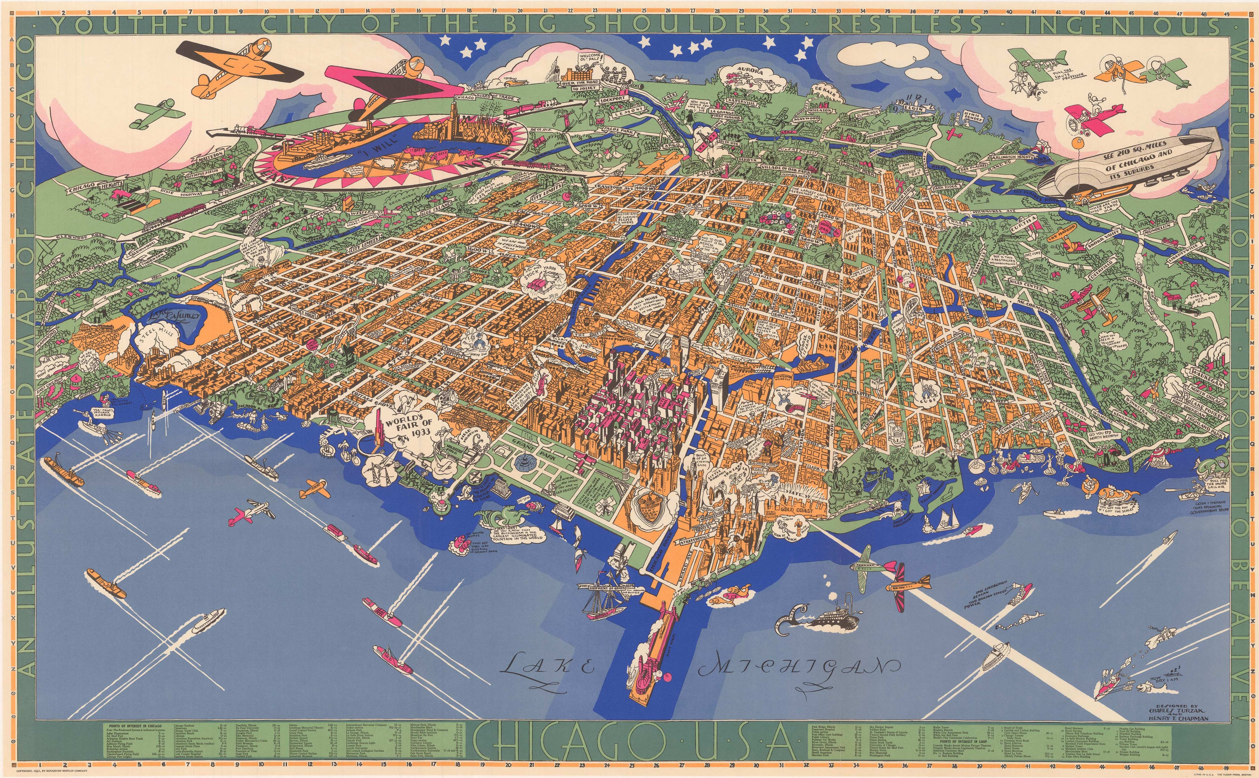 Turzak & Chapman, Chicago USA, 1931 | The Map House