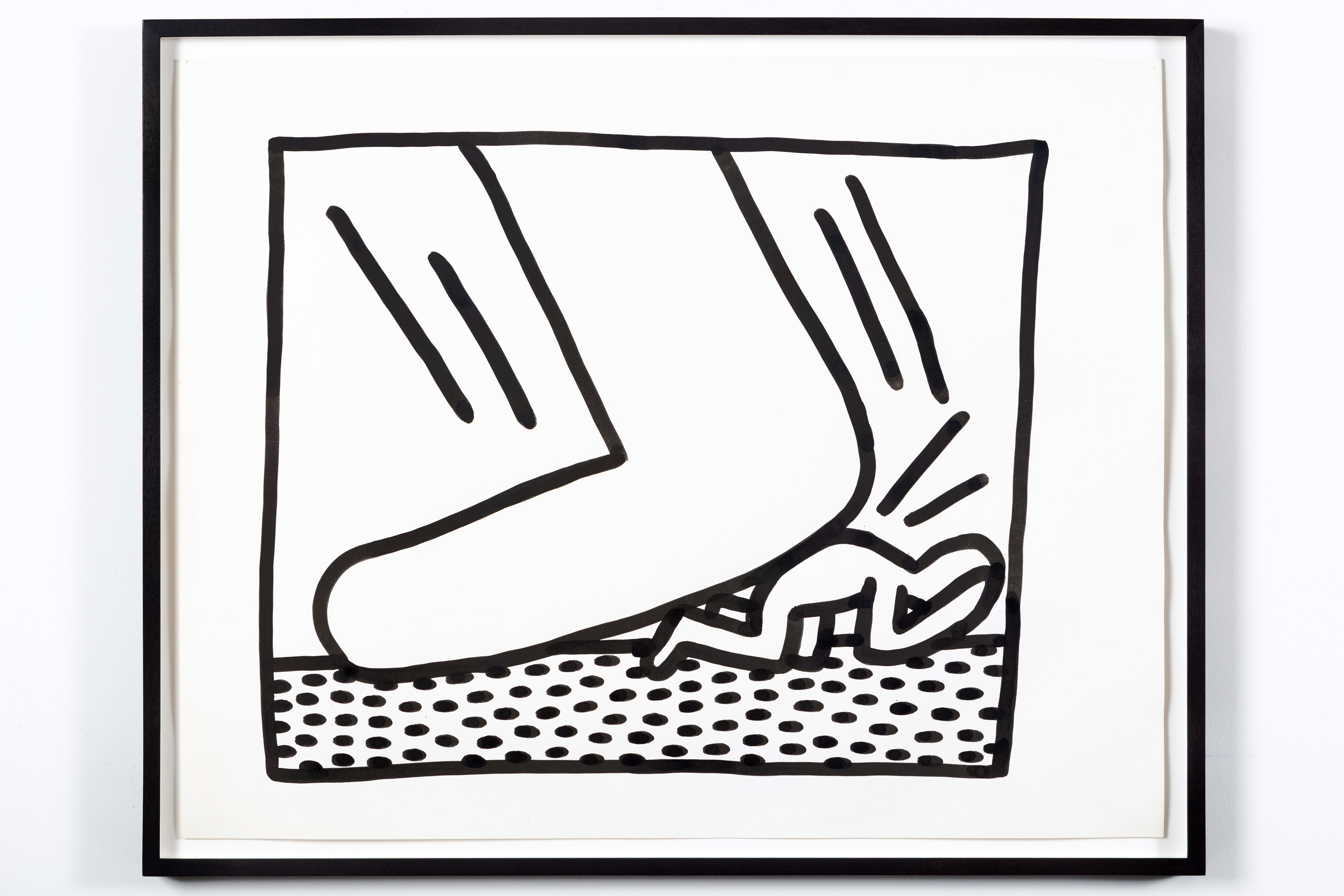 Keith Haring, Untitled (‘Man under Foot’), 1982 | Artificial Gallery