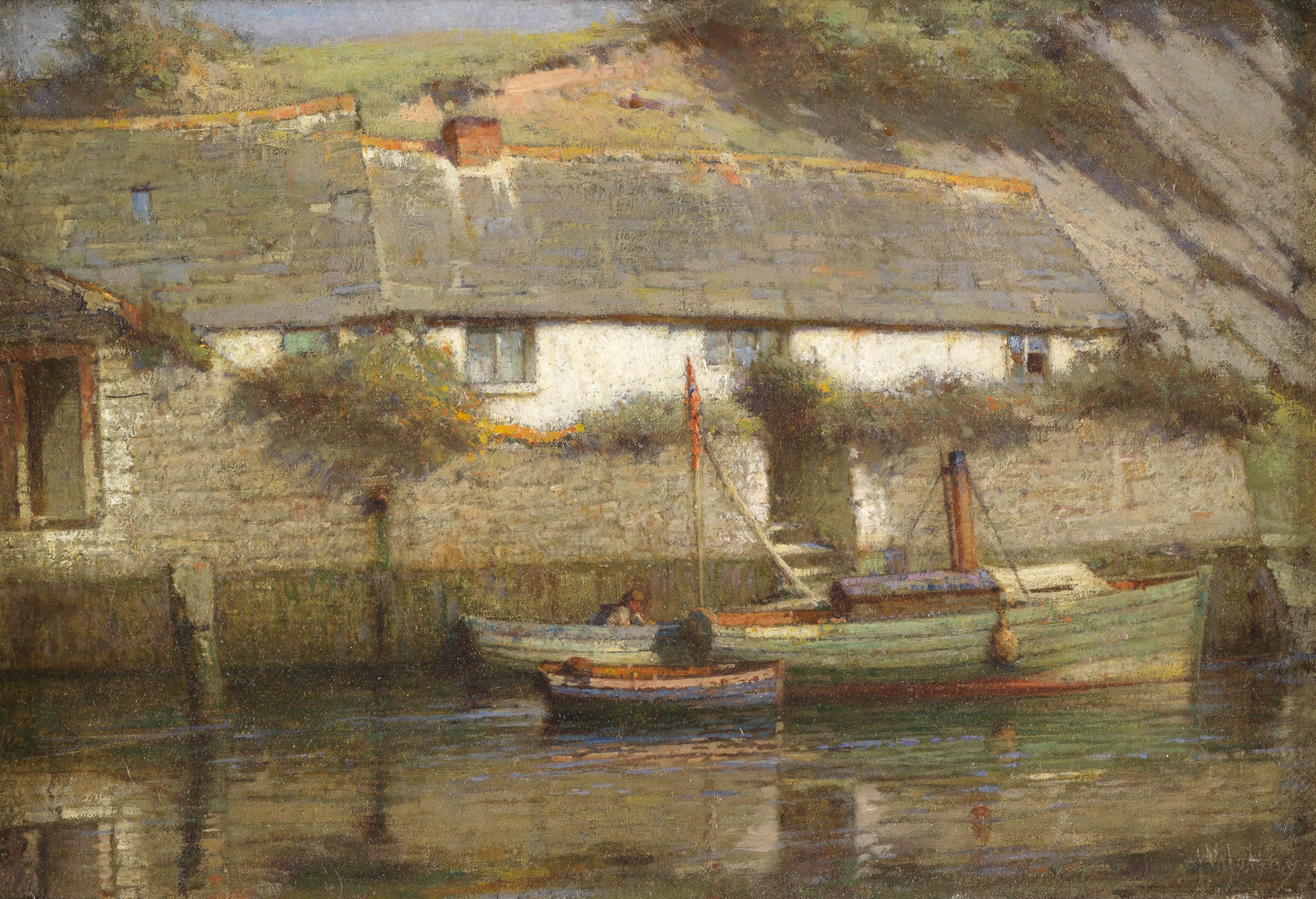 James Valentine Jelley (1856-1947), A Riverside Cottage | The Maas Gallery