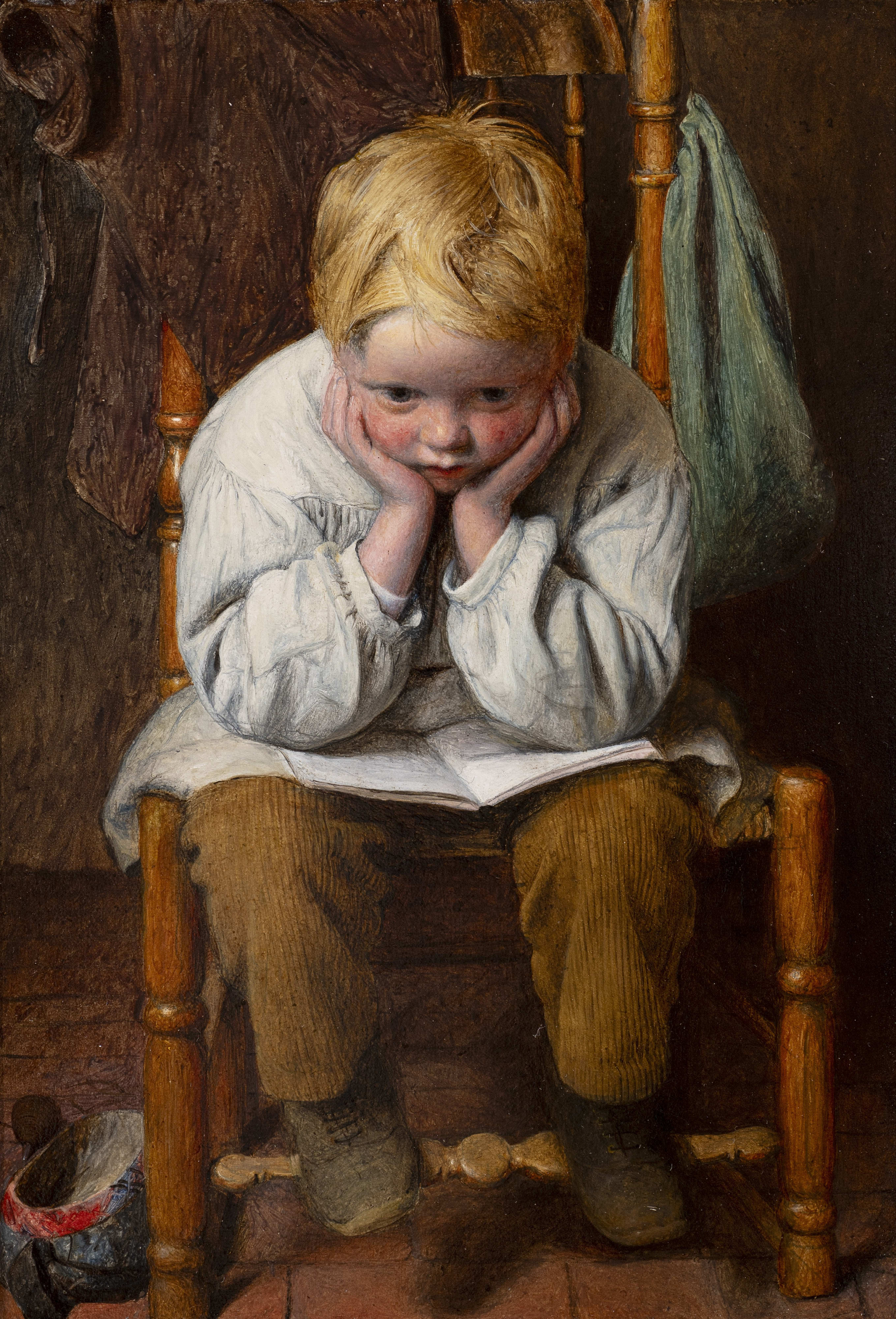 Edward Thompson Davis (1833-1867), Learning by Heart | The Maas Gallery