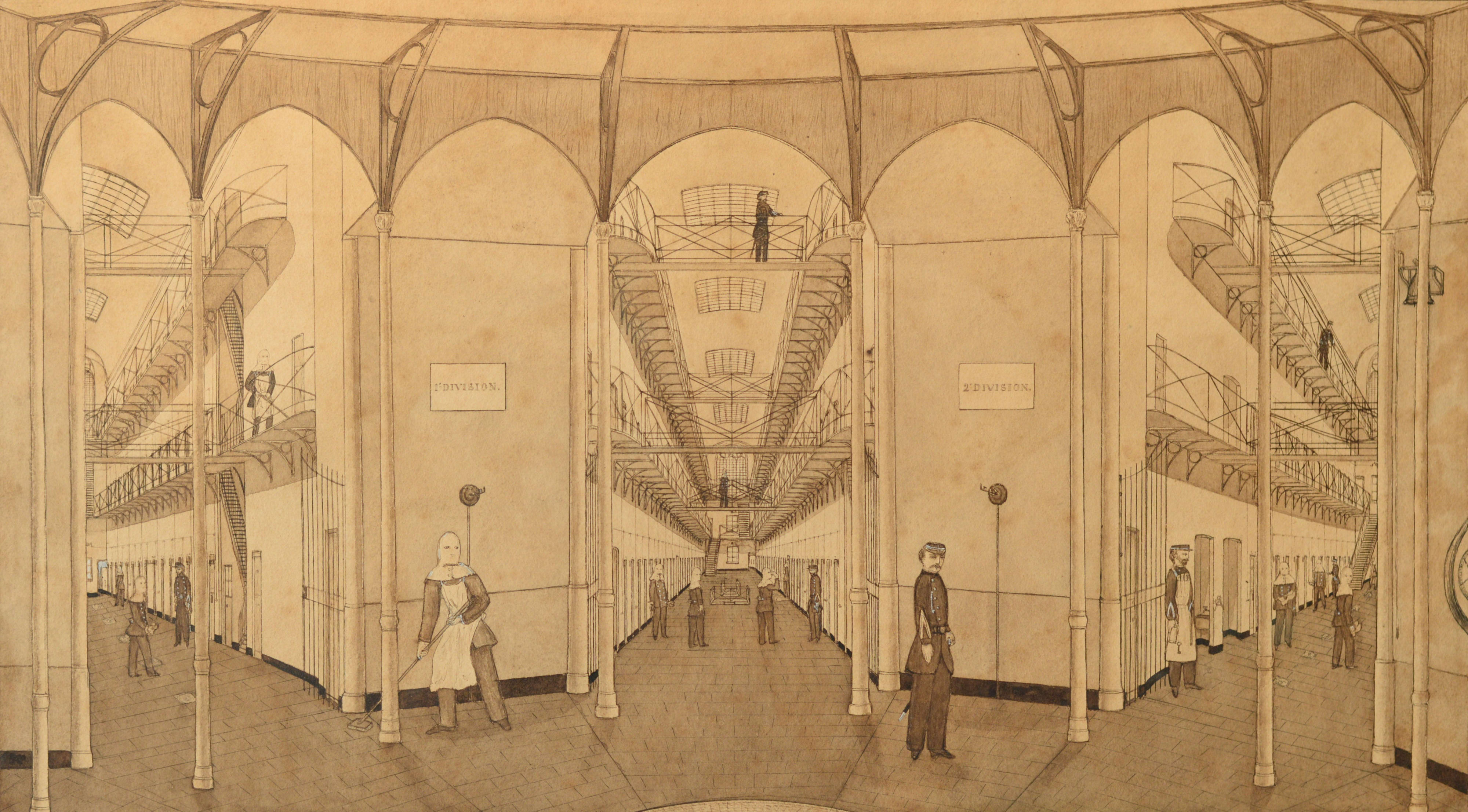 19th Century Belgian , Interior of Louvain Prison | The Maas Gallery