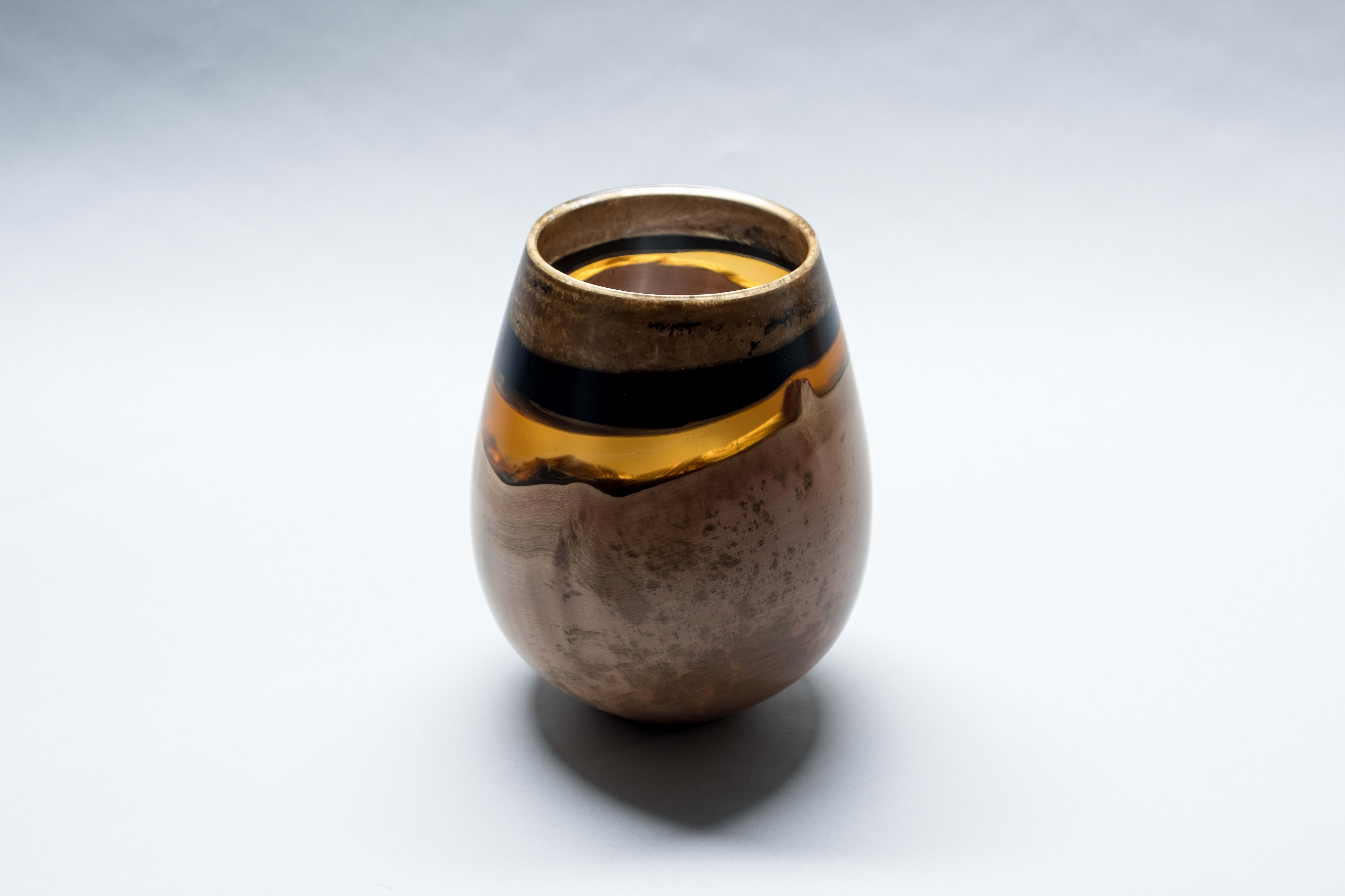 Kathleen Walsh, Lumen - Amber & Gold I | Cube Gallery