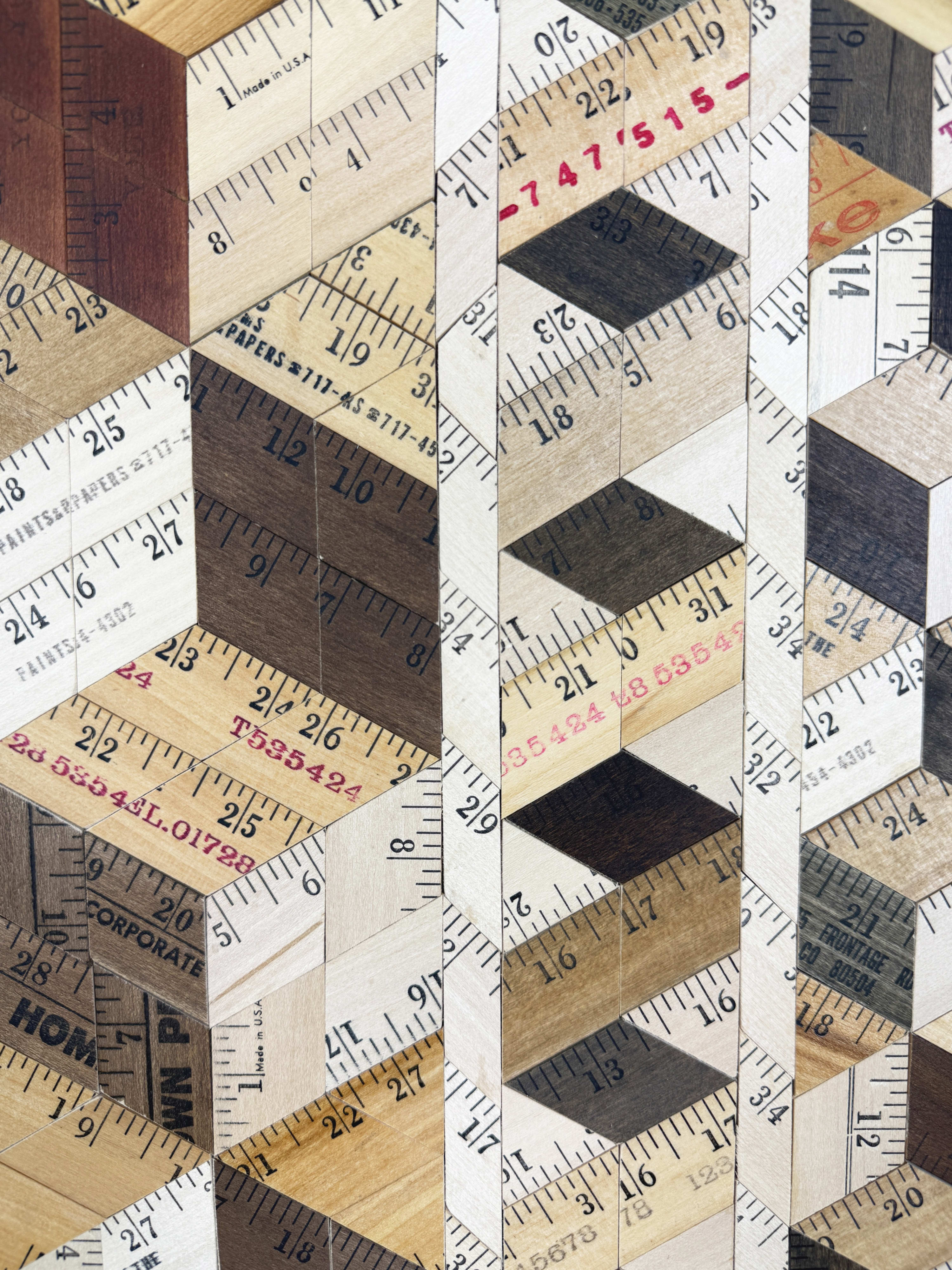 Rose Vickers, Cube with Ribbon Border Tumbling Blocks | Cube Gallery