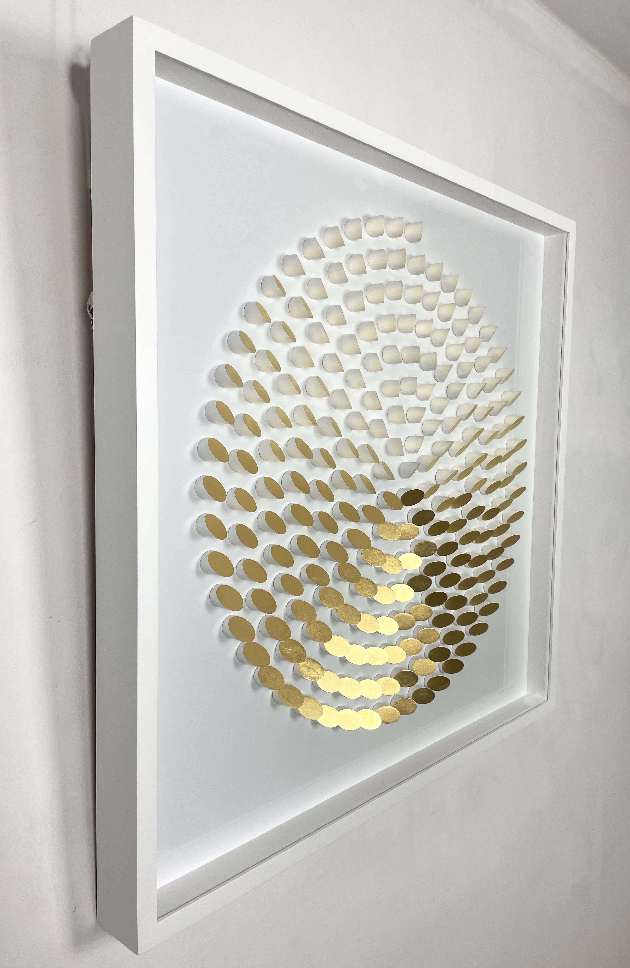 Peter Monaghan, Gold & White Dowels, Spiral | Cube Gallery