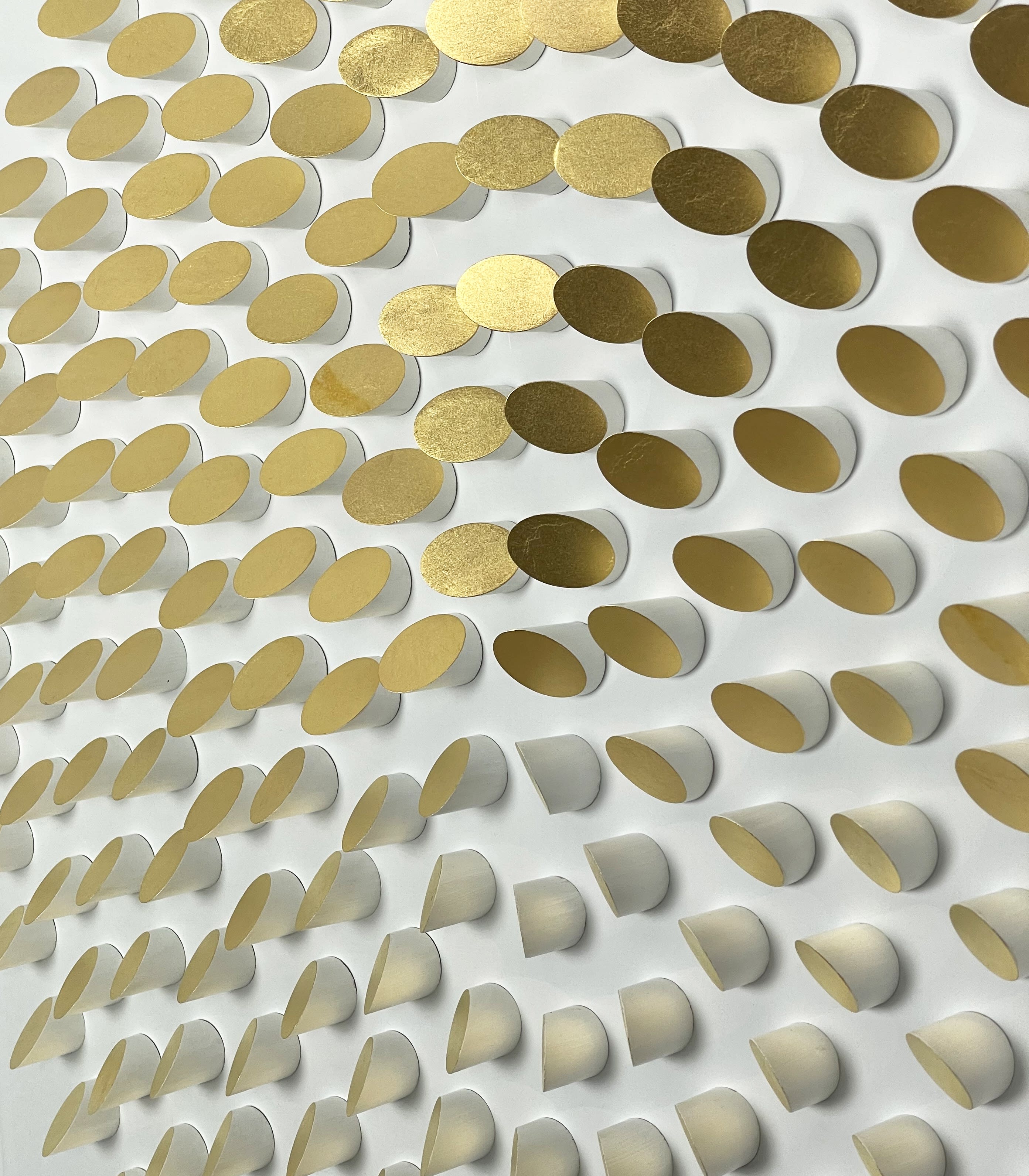 Peter Monaghan, Gold & White Dowels, Spiral | Cube Gallery