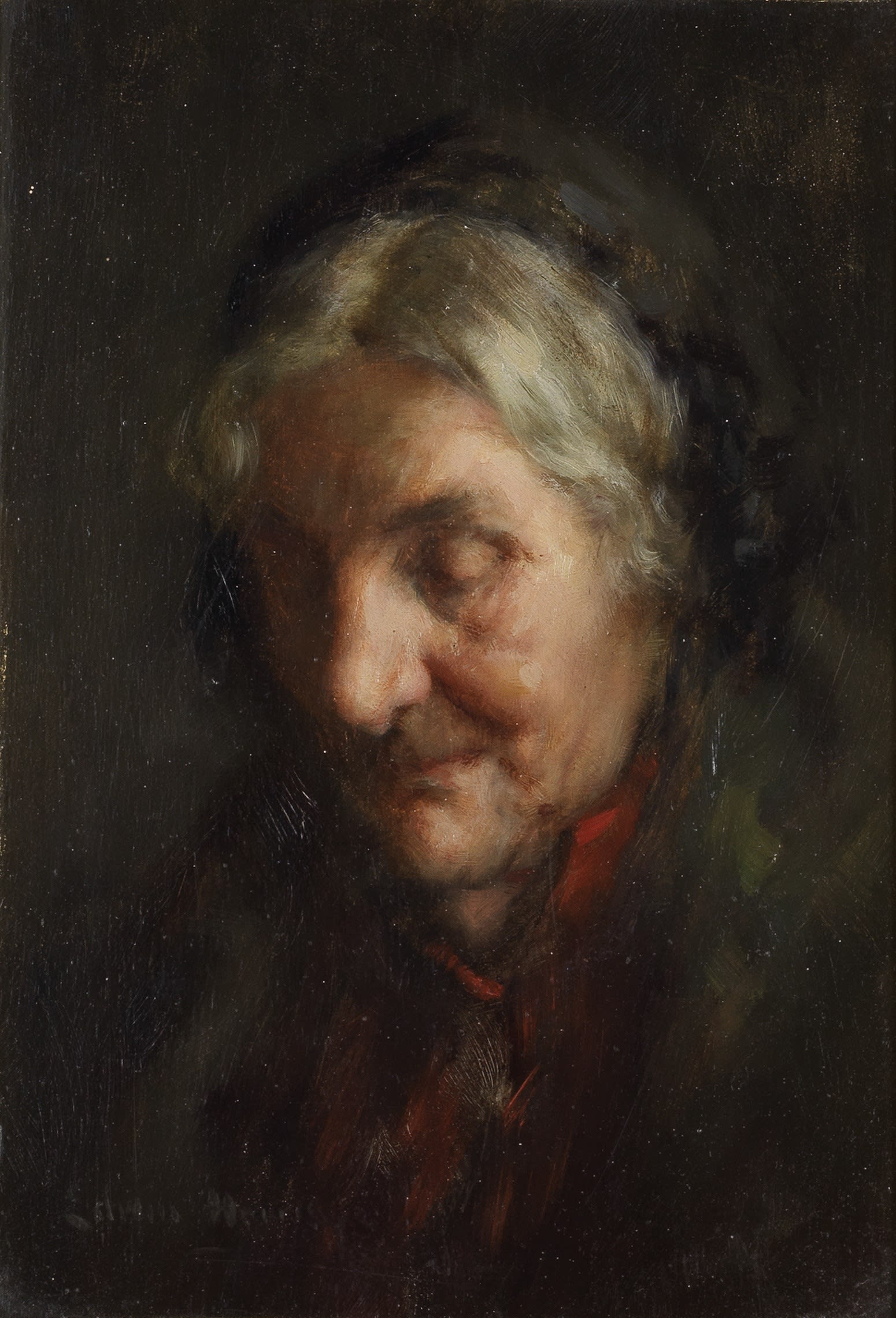 Edwin Harris, Betsy Lanyon resting, c. 1885 | Cornish Masters