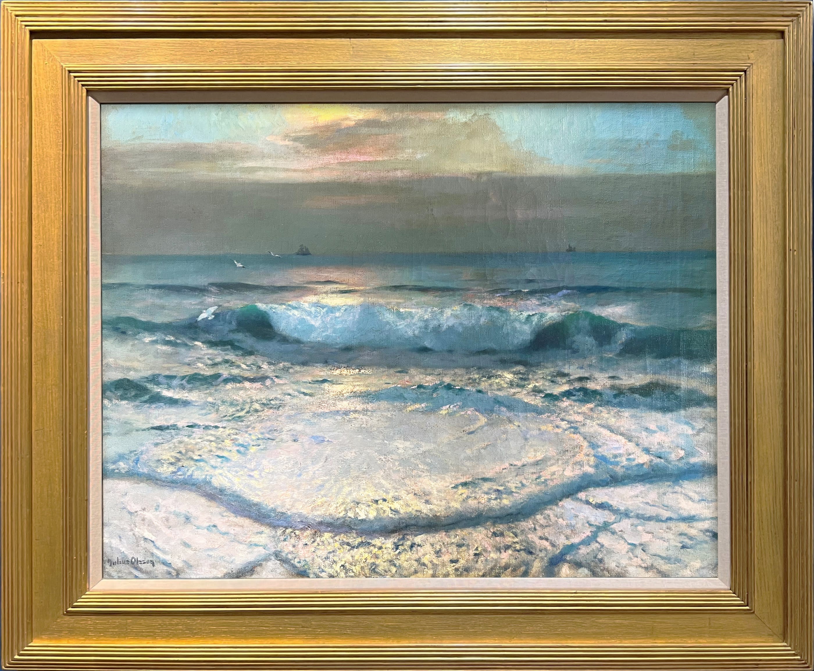 Julius Olsson, Evening shipping across Carbis Bay, c. 1910 | Cornish ...