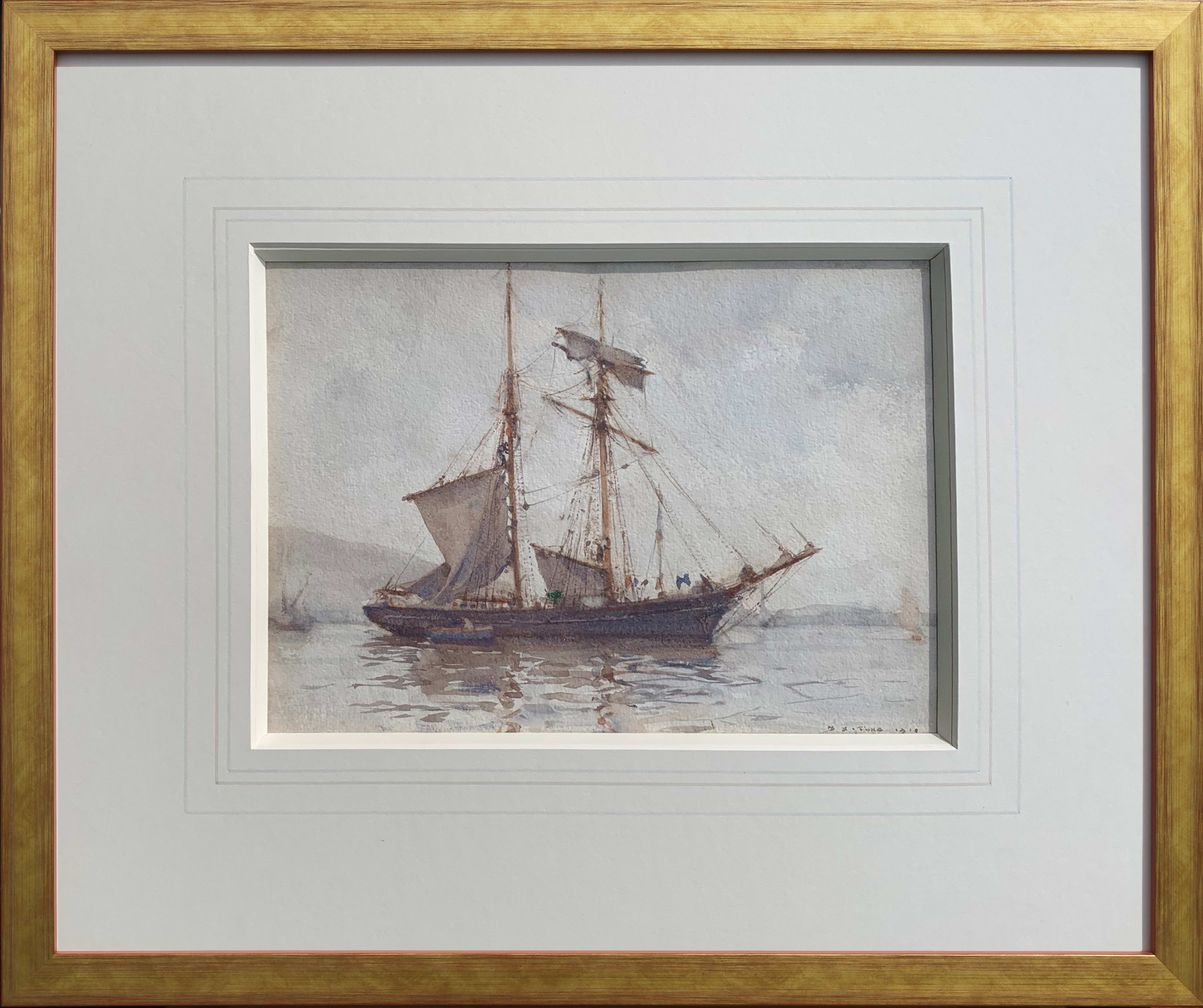 HENRY SCOTT TUKE, Topsail Schooner in Falmouth Harbour | Cornish Masters
