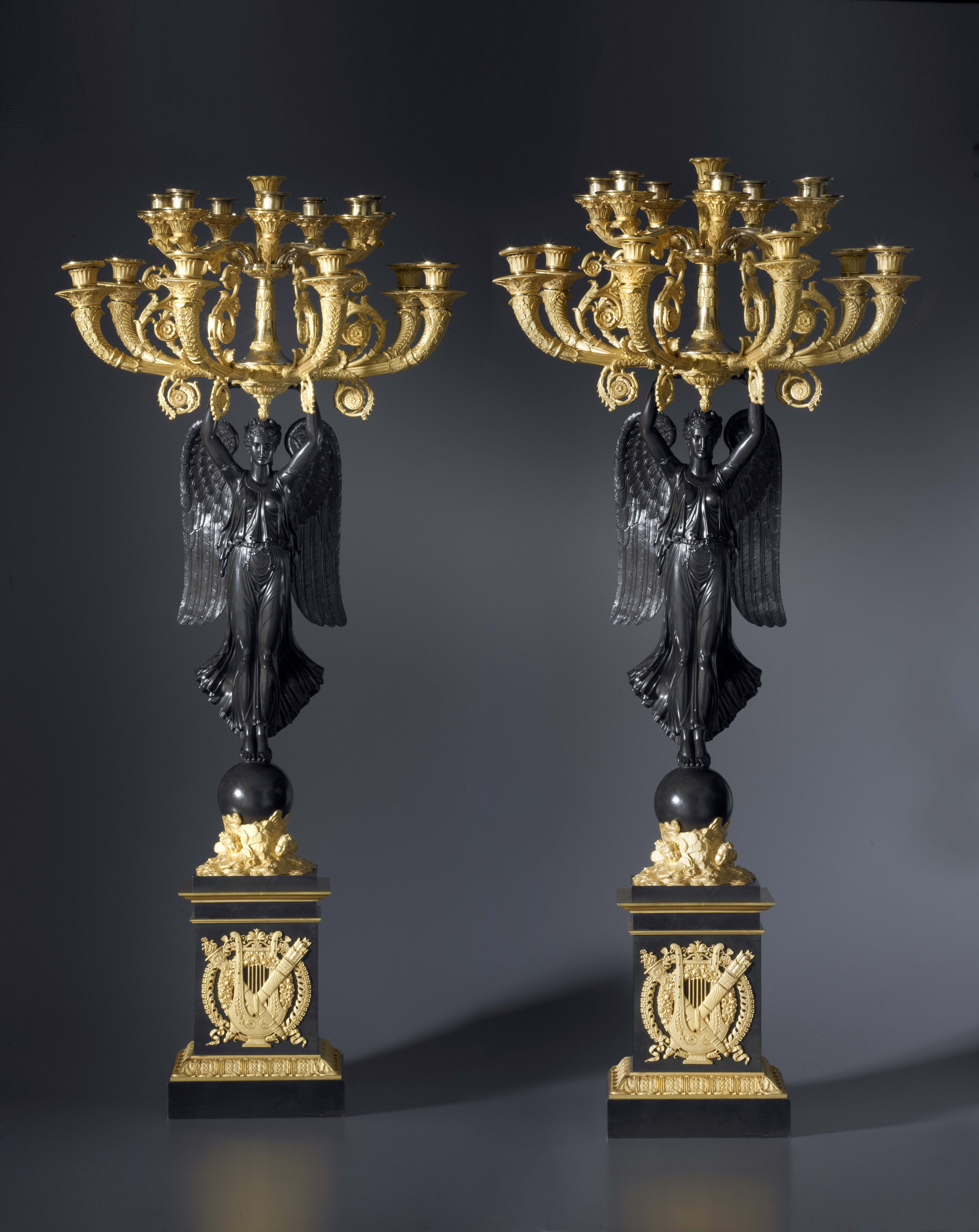 Pierre-Philippe Thomire (attributed to), A pair of Empire fourteen ...