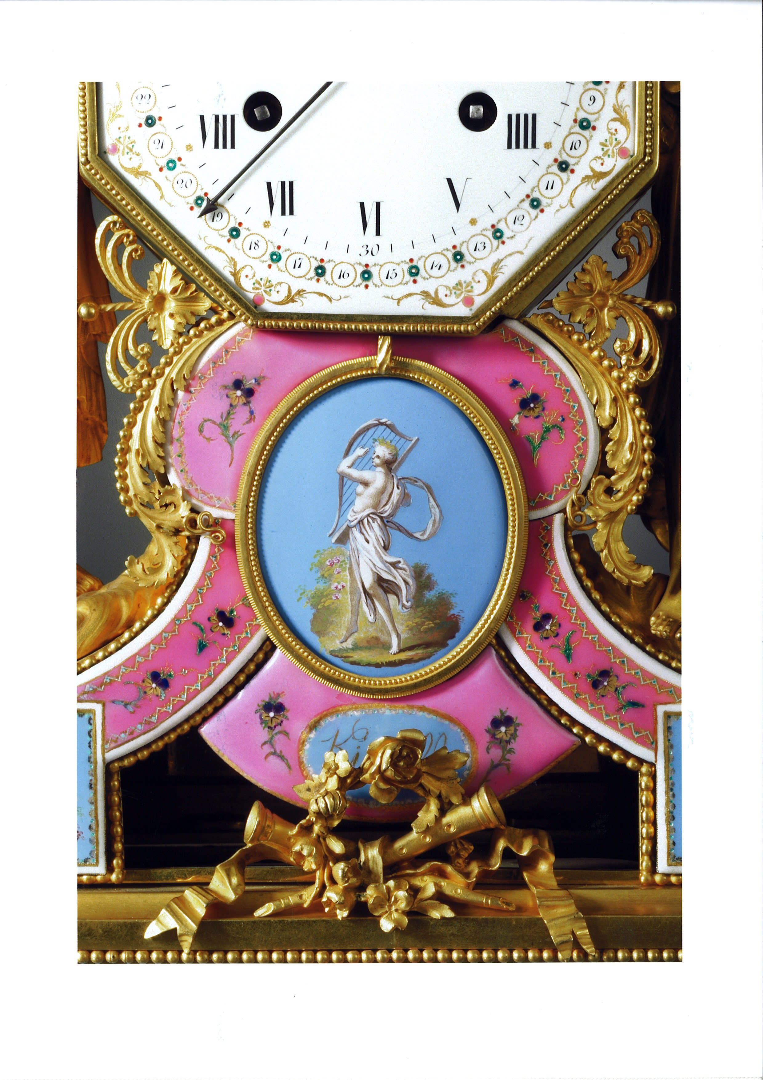 Joseph Coteau, A late Louis XVI mantel clock, the enamel work by Joseph ...