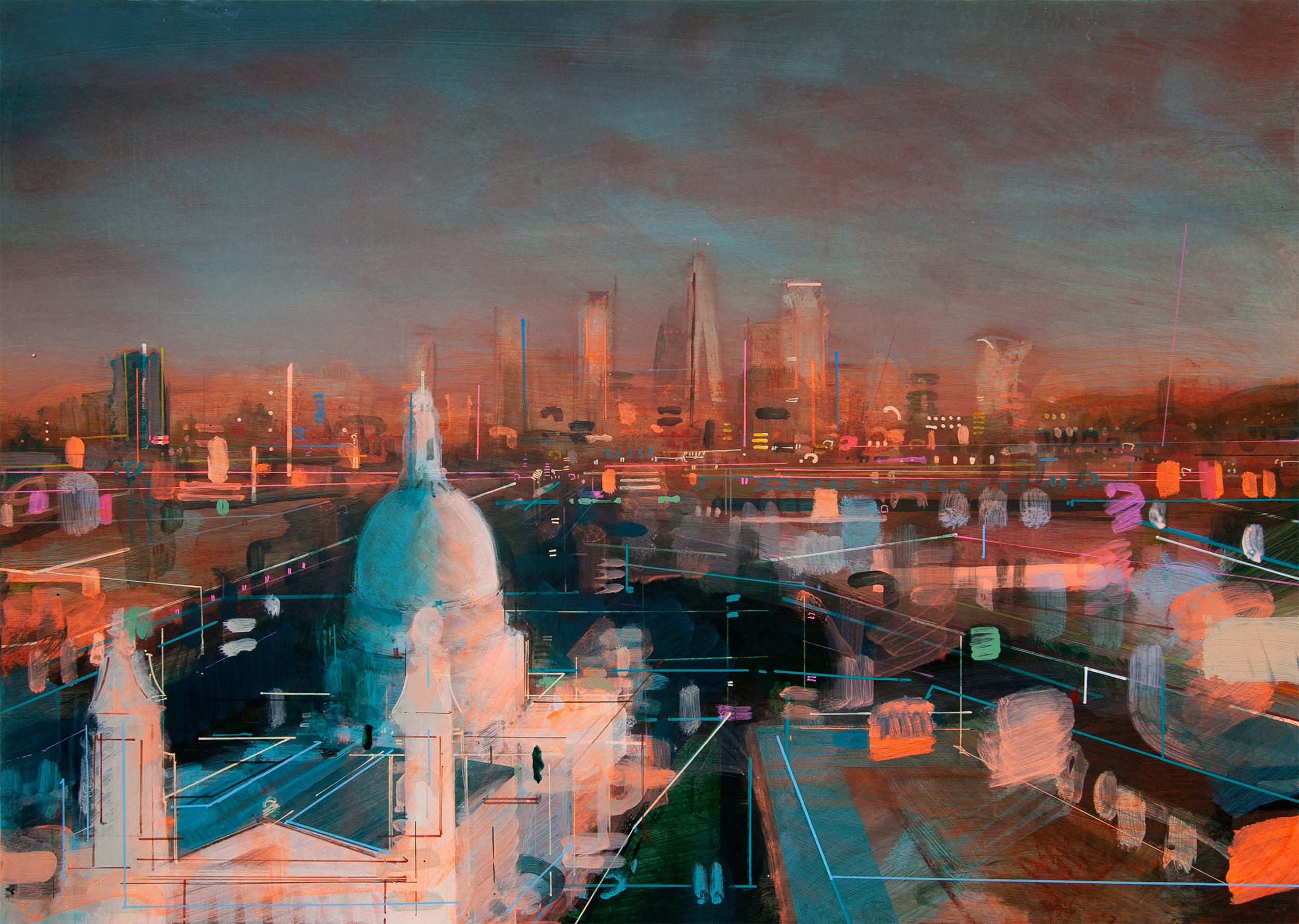 Christopher Farrell, London Sunset, 2019 | Sarah Wiseman Gallery