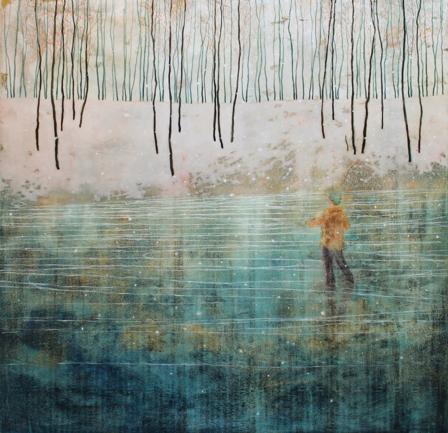 Daniel Ablitt, Frozen Lake (Skater) | Sarah Wiseman Gallery