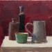 Alex Fowler, Still Life with Pewter Mug and Bottles | NEAC | New ...