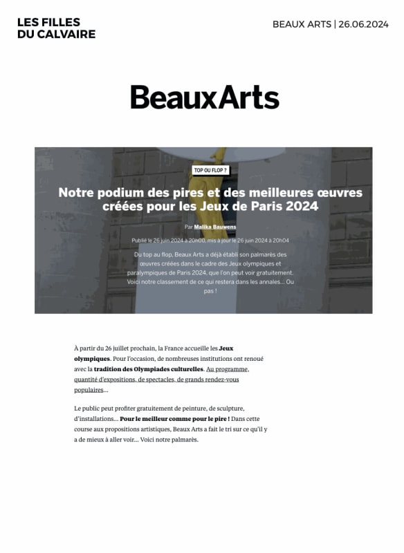 Louis Verret | Beaux Arts Magazine | Les filles du calvaire